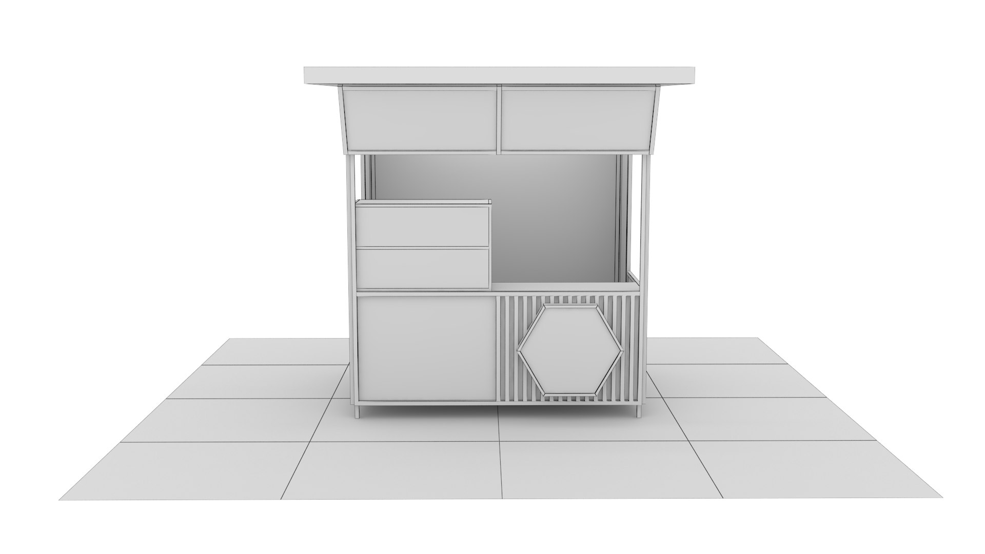 Stall Stand Booth Food Drink 3D Model - TurboSquid 1944145