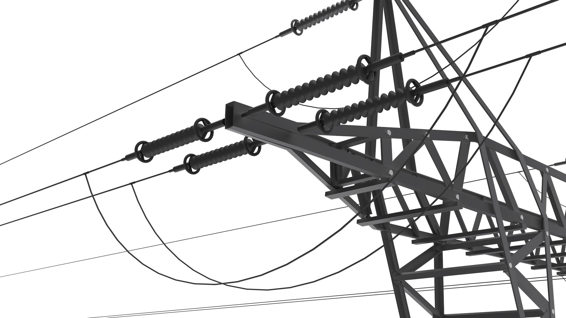 3D Power Lines Pylons Model - TurboSquid 2398256