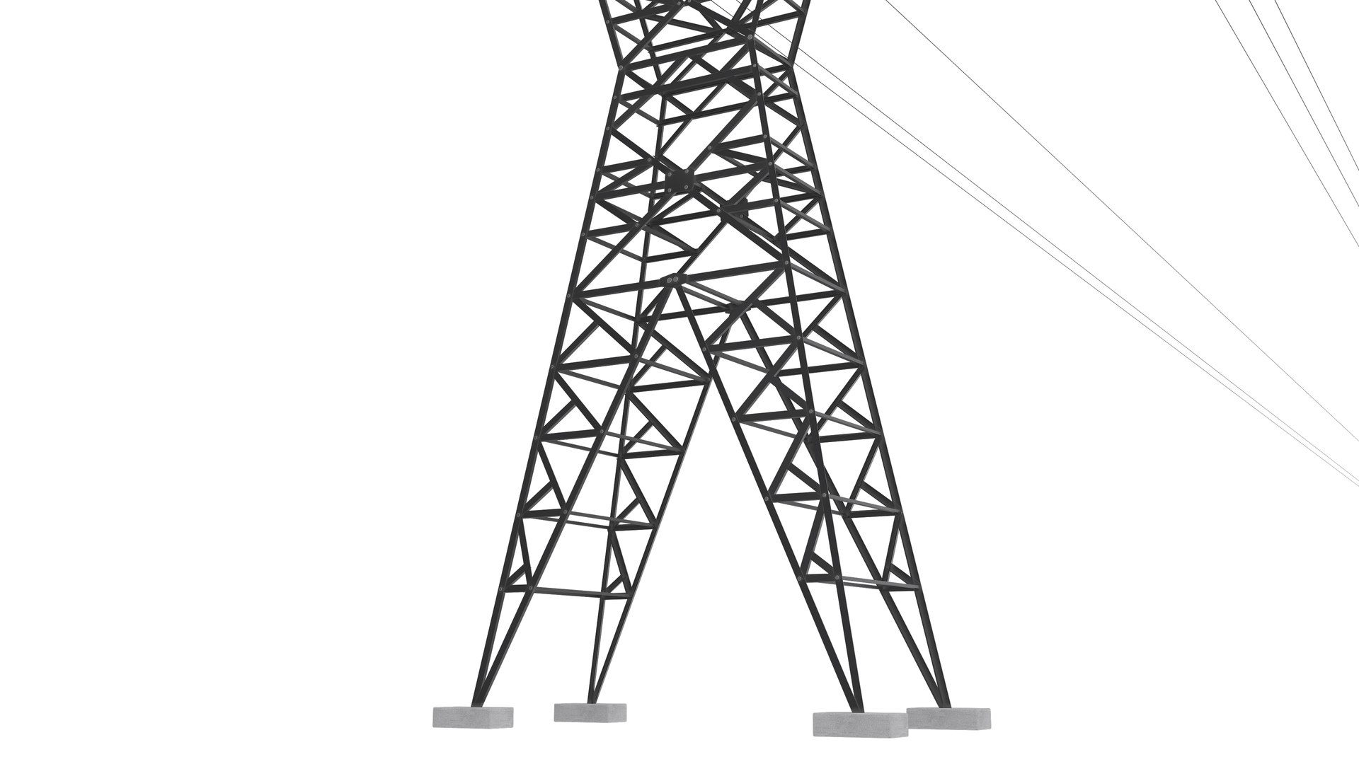 3D Power Lines Pylons Model - TurboSquid 2398256
