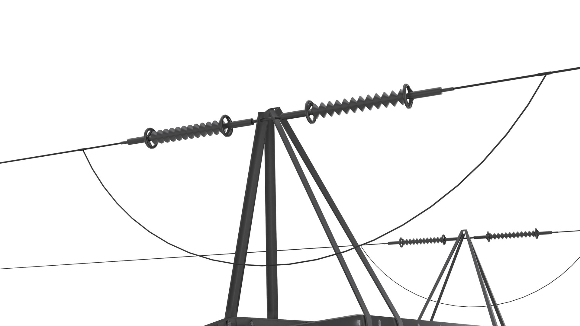 3D Power Lines Pylons Model - TurboSquid 2398256