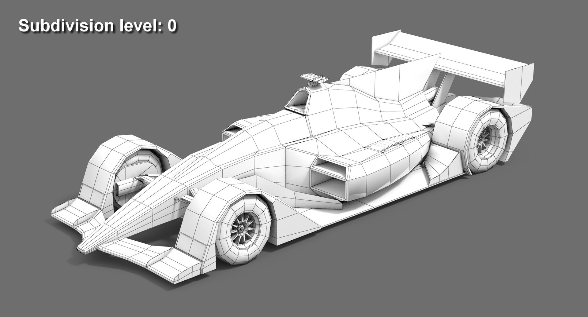 Low-poly Future Formula 3d Model