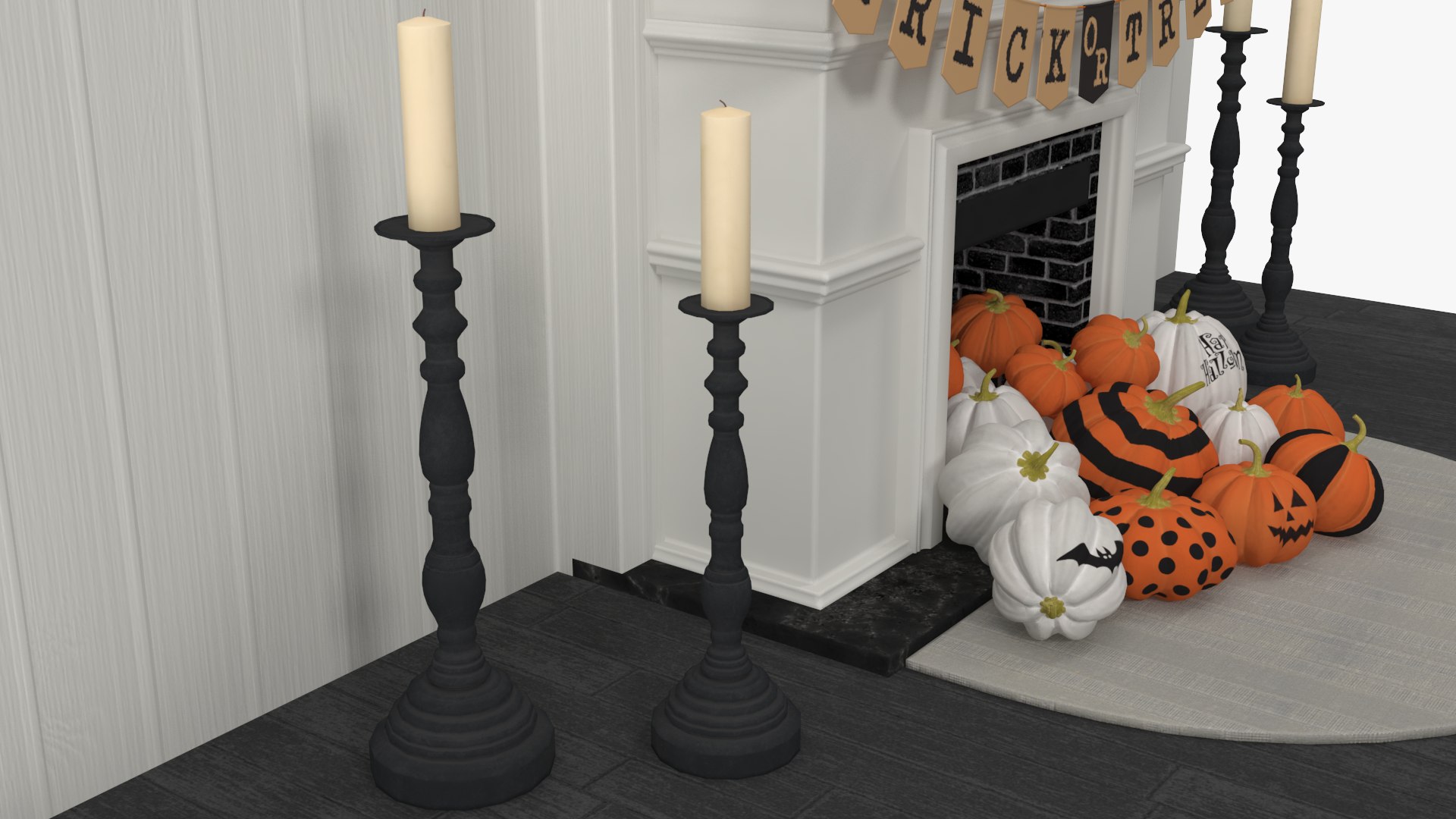 3D Halloween Scene - TurboSquid 2290392