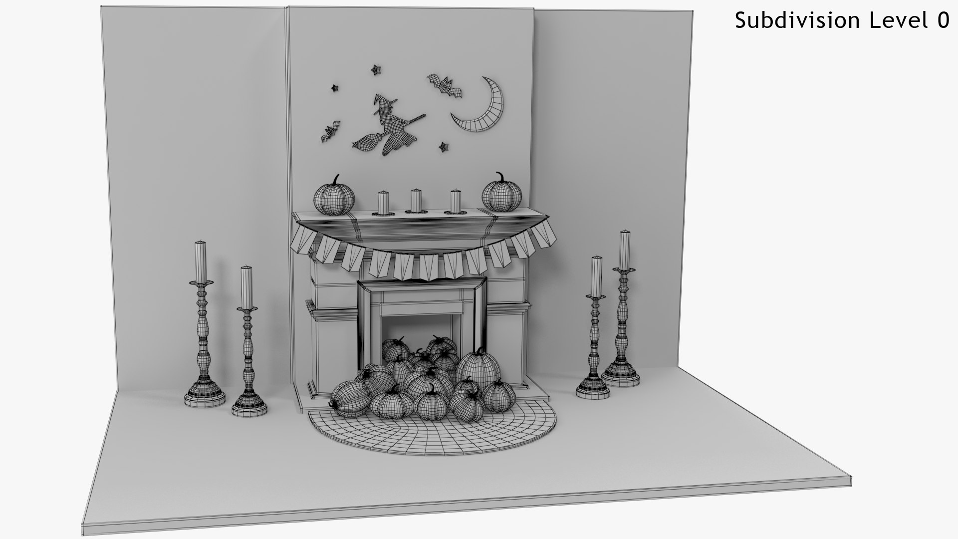 3D Halloween Scene - TurboSquid 2290392