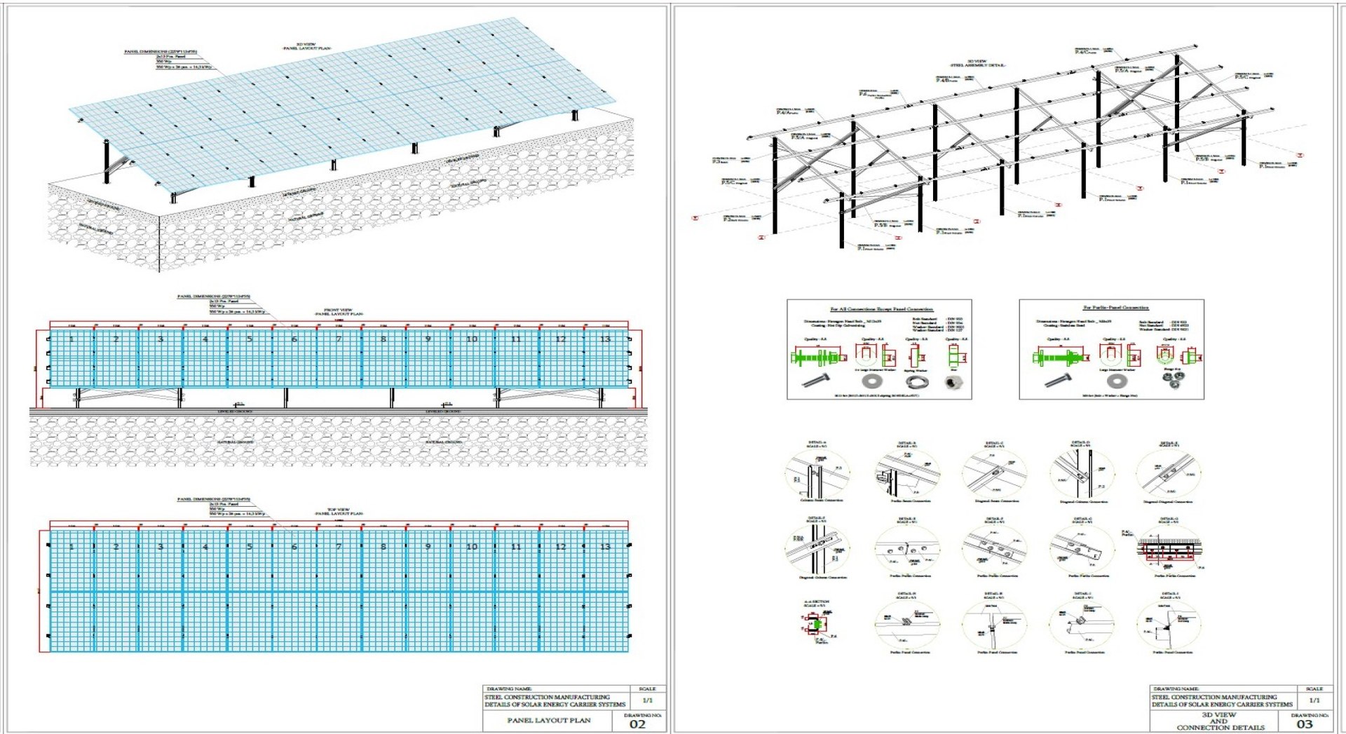 3D 1MW -AC- SOLAR PLANT-Autocad Static Project Model - TurboSquid 2445561