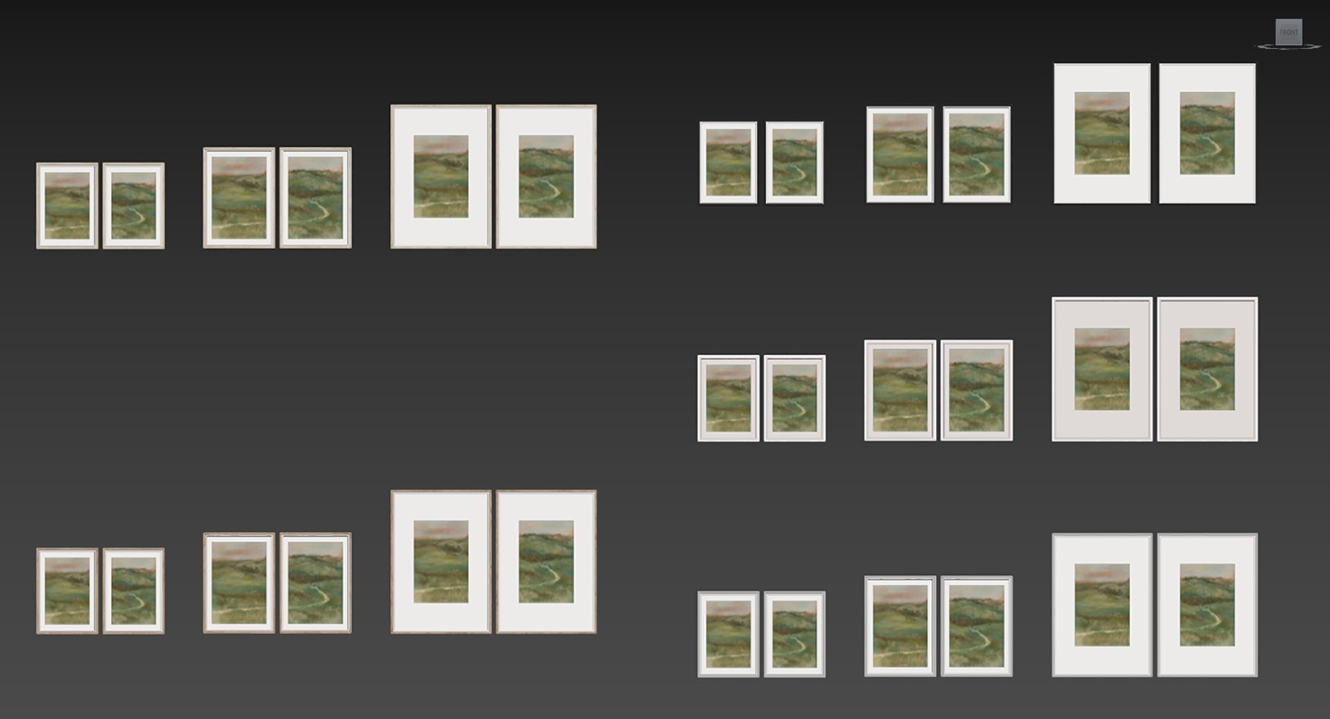 Picture Frames Set-501 3D Model - TurboSquid 2206726