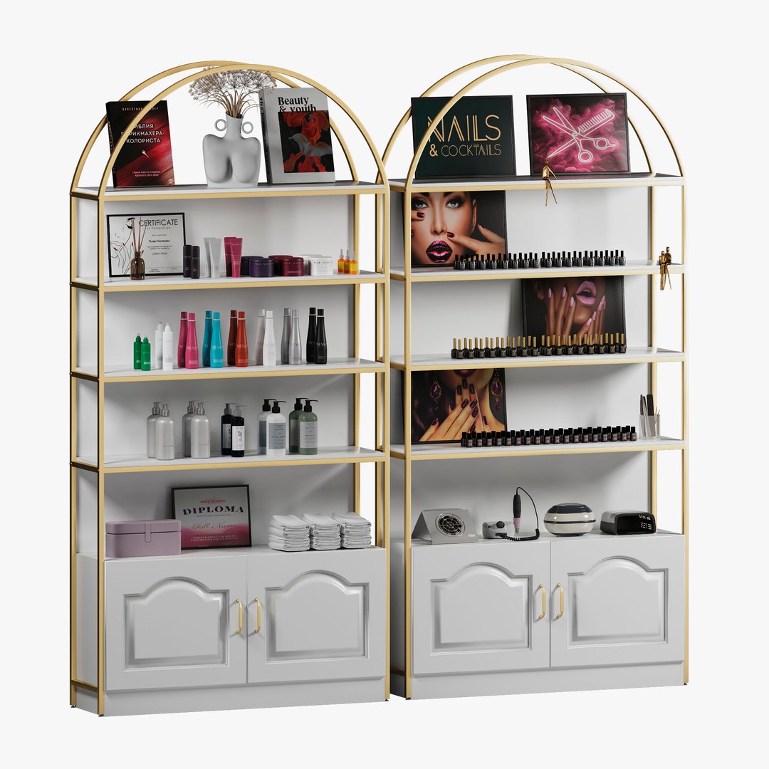 3D Display Rack For Cosmetic Products 02 Model - TurboSquid 2127126