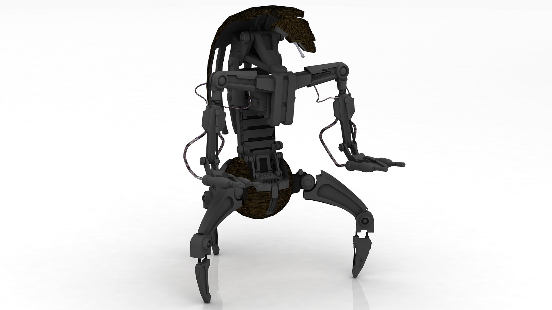 Battle Droid Robot Droideka 3D Model - TurboSquid 1613870