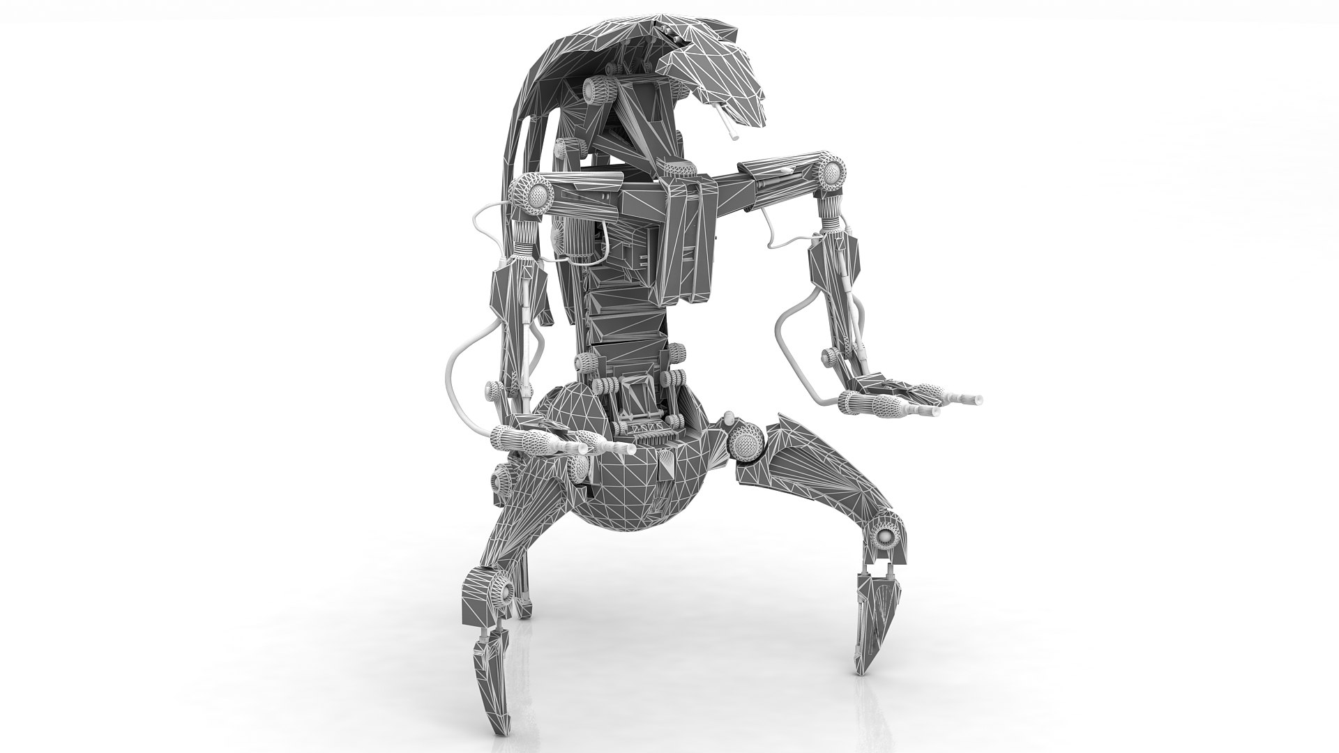 Battle Droid Robot Droideka 3D Model - TurboSquid 1613870