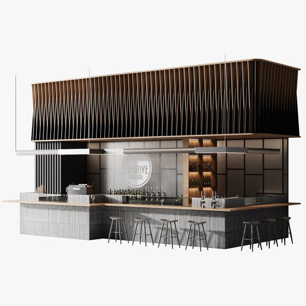 3d interior pub model