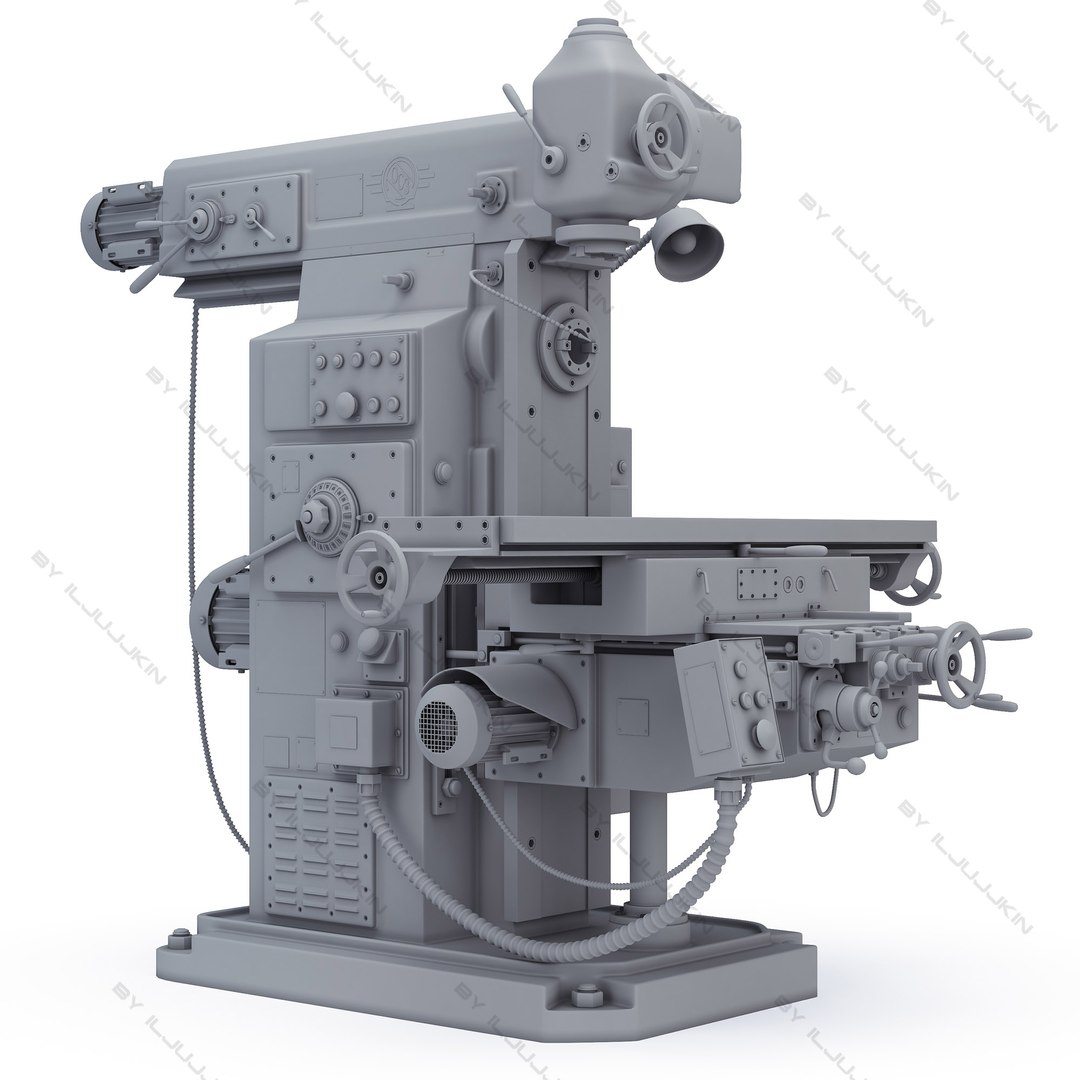 3ds max milling machine tool