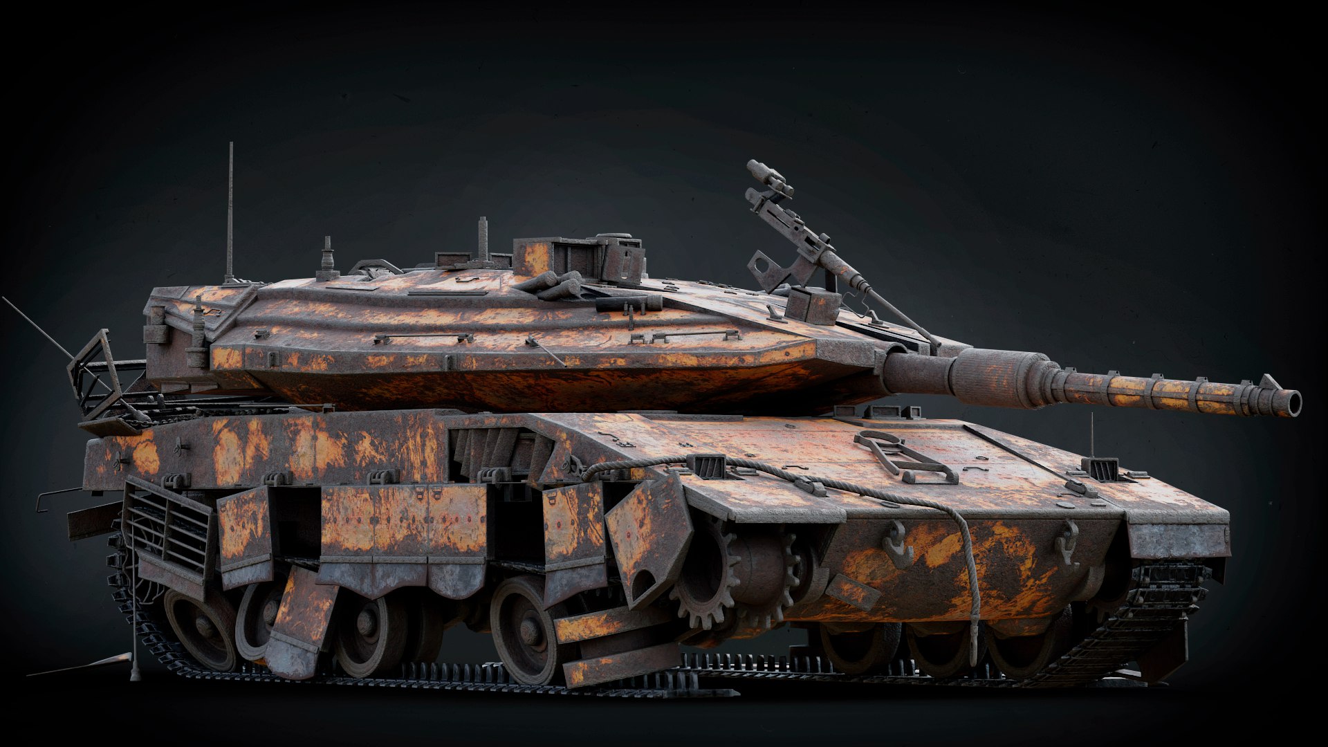 3D Merkava Mk4 Tank Destroyed - TurboSquid 2164861