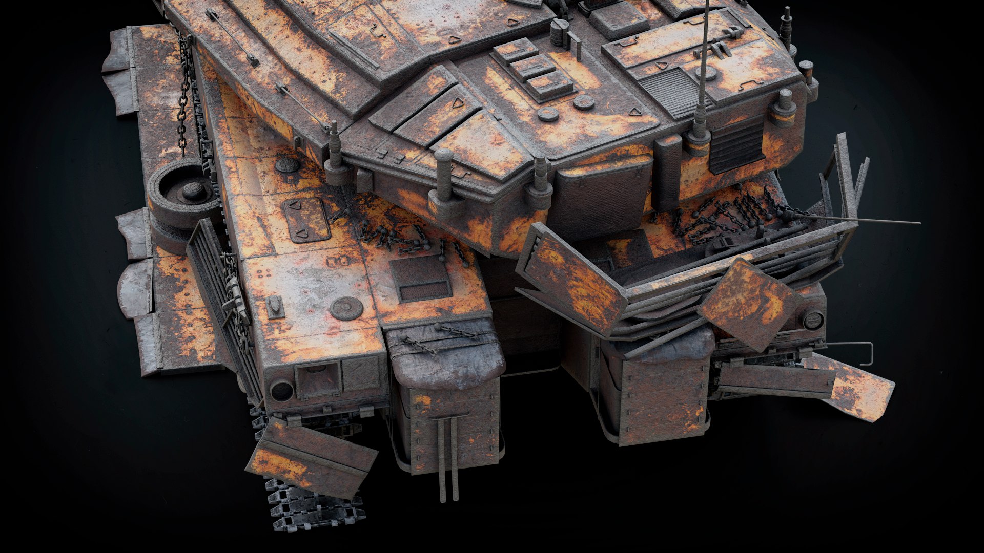 3D Merkava Mk4 Tank Destroyed - TurboSquid 2164861