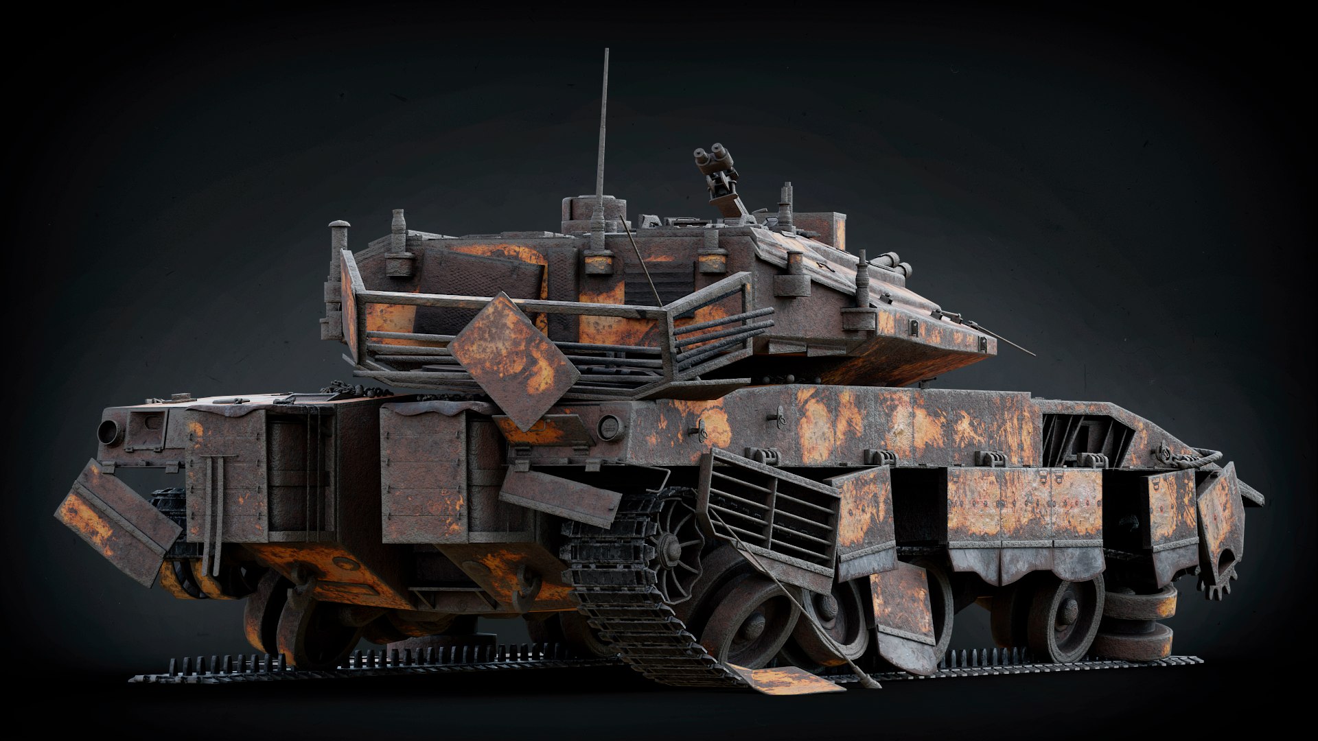 3D Merkava Mk4 Tank Destroyed - TurboSquid 2164861