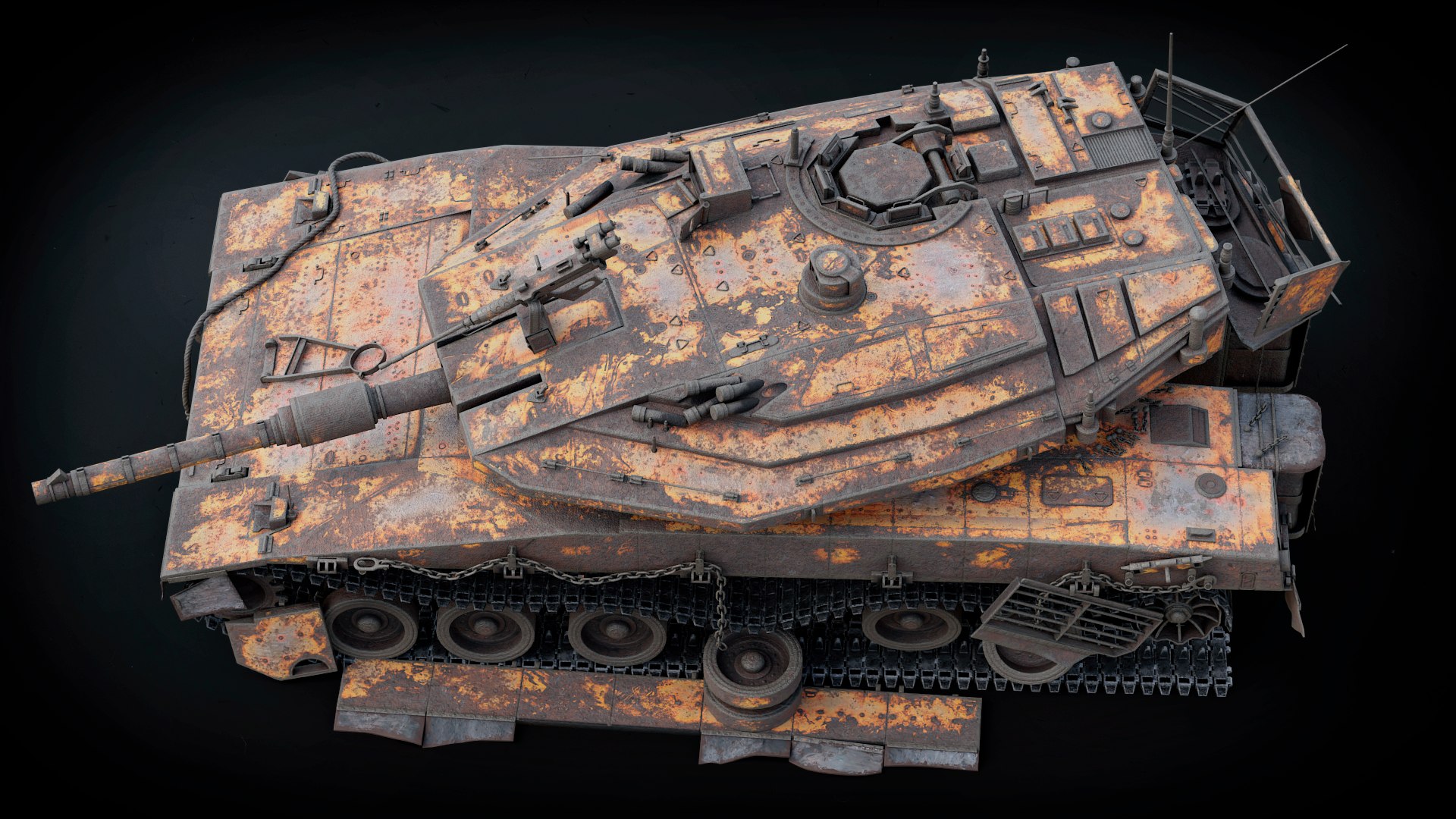 3D Merkava Mk4 Tank Destroyed - TurboSquid 2164861