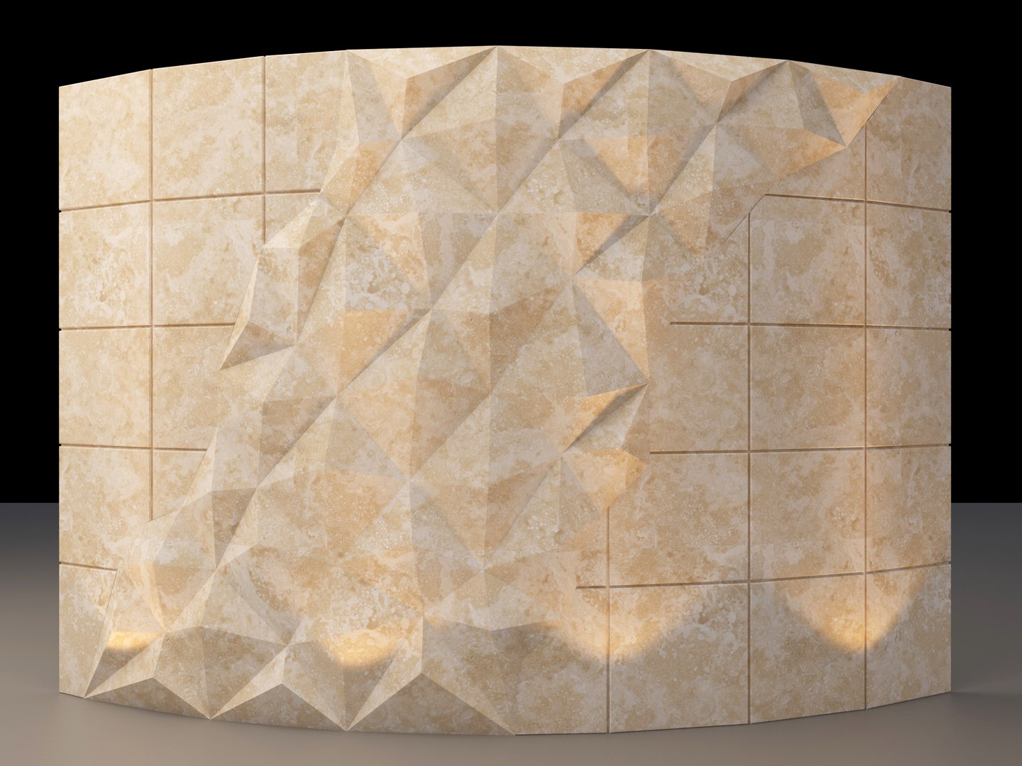 Curved Parametric Wall 3D - TurboSquid 1859351
