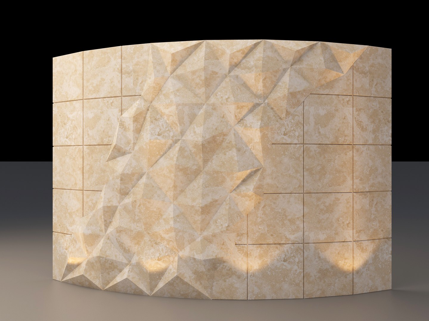 Curved Parametric Wall 3D - TurboSquid 1859351