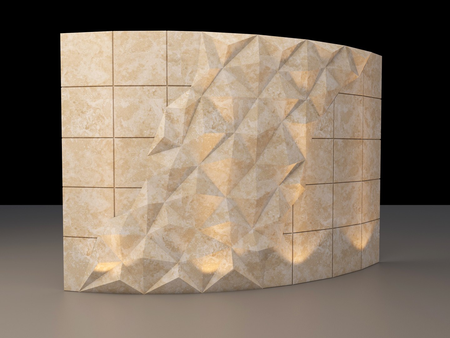 Curved Parametric Wall 3D - TurboSquid 1859351
