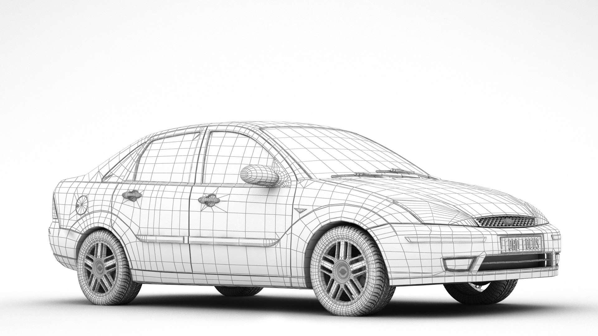 3D Model Ford Focus Sedan 2004 - TurboSquid 2049797