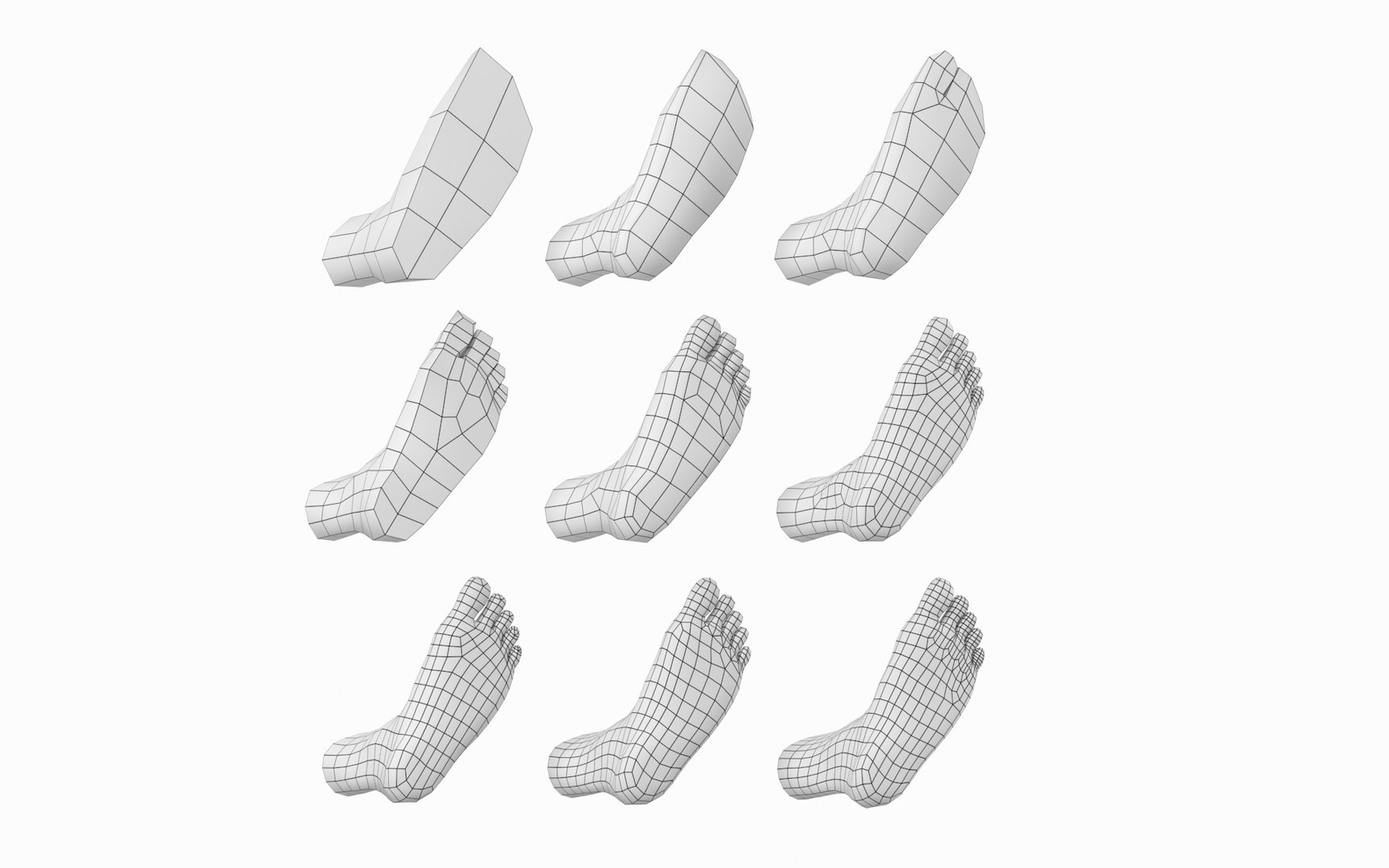 3D Foot Base Mesh Kit - TurboSquid 2067013