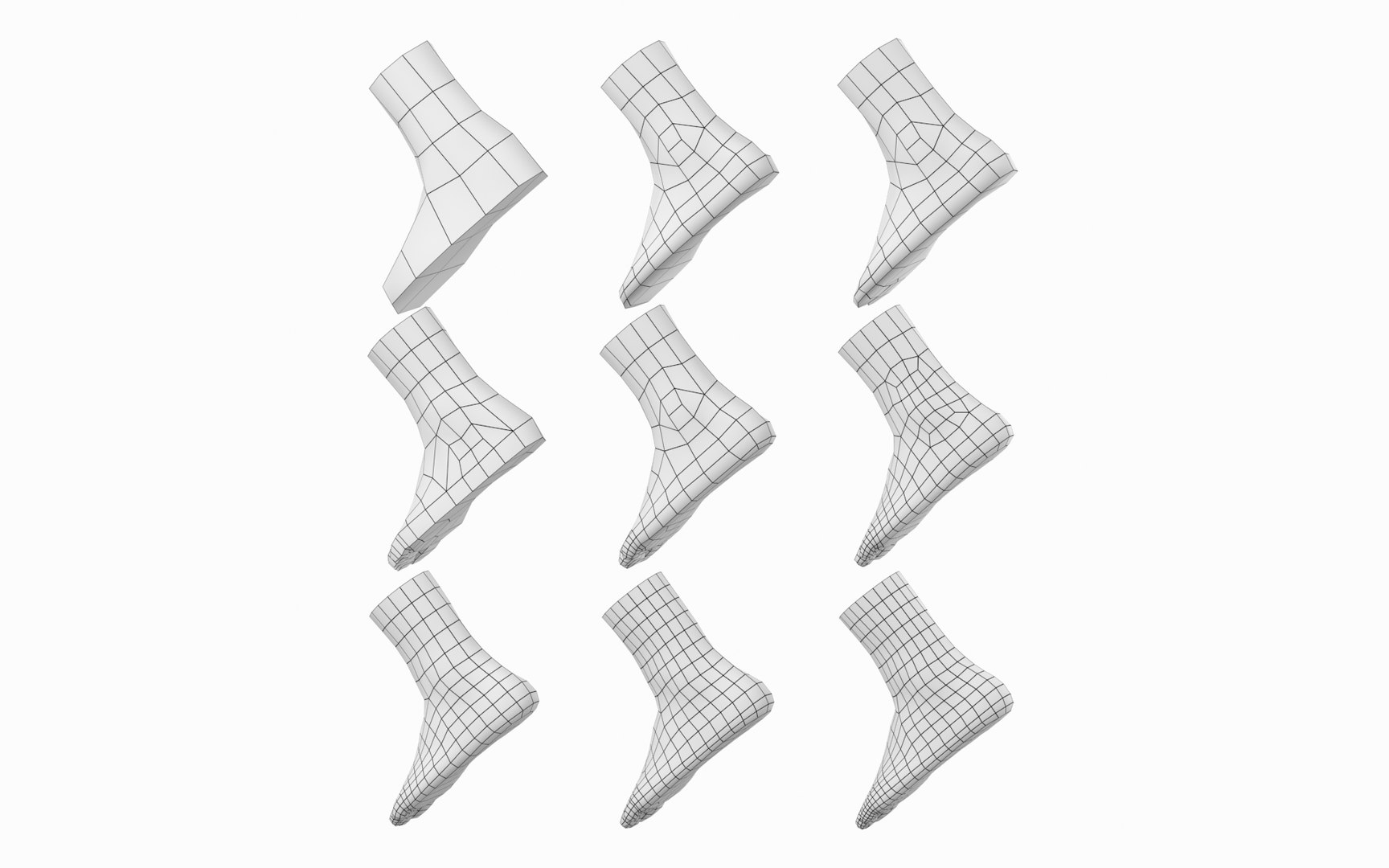 3D Foot Base Mesh Kit - TurboSquid 2067013