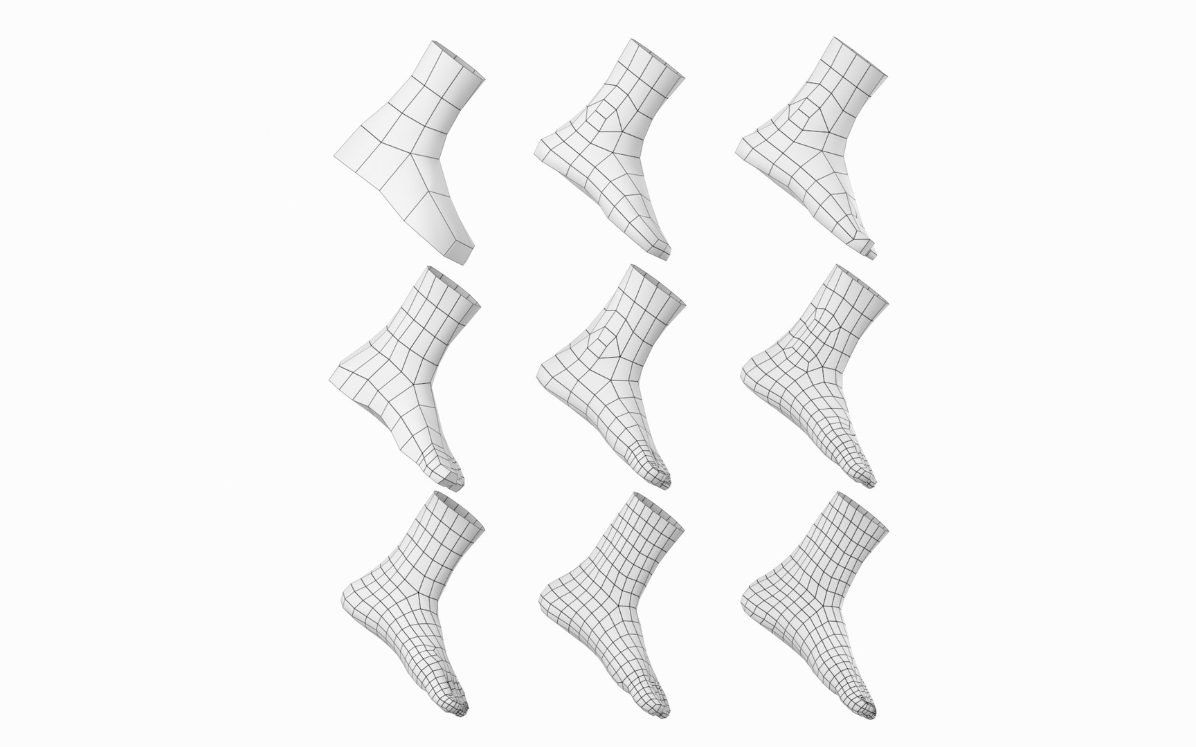 3D Foot Base Mesh Kit - TurboSquid 2067013