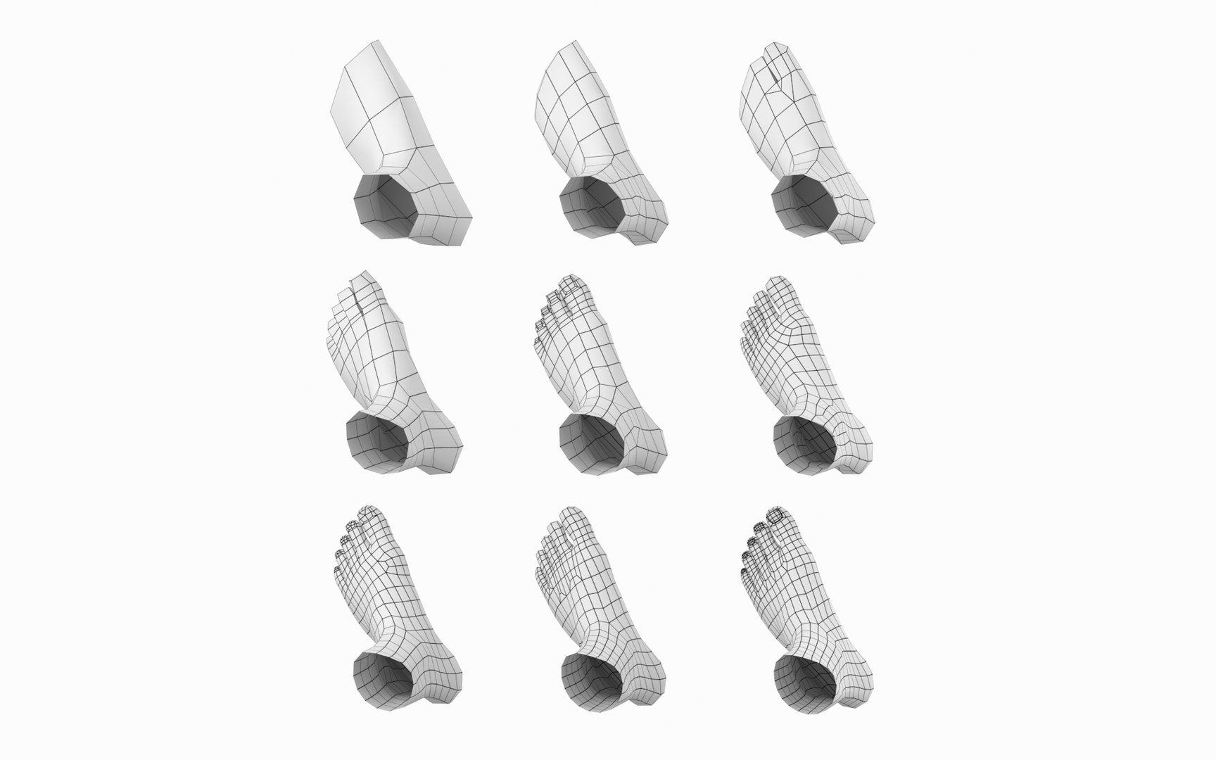 3D Foot Base Mesh Kit - TurboSquid 2067013
