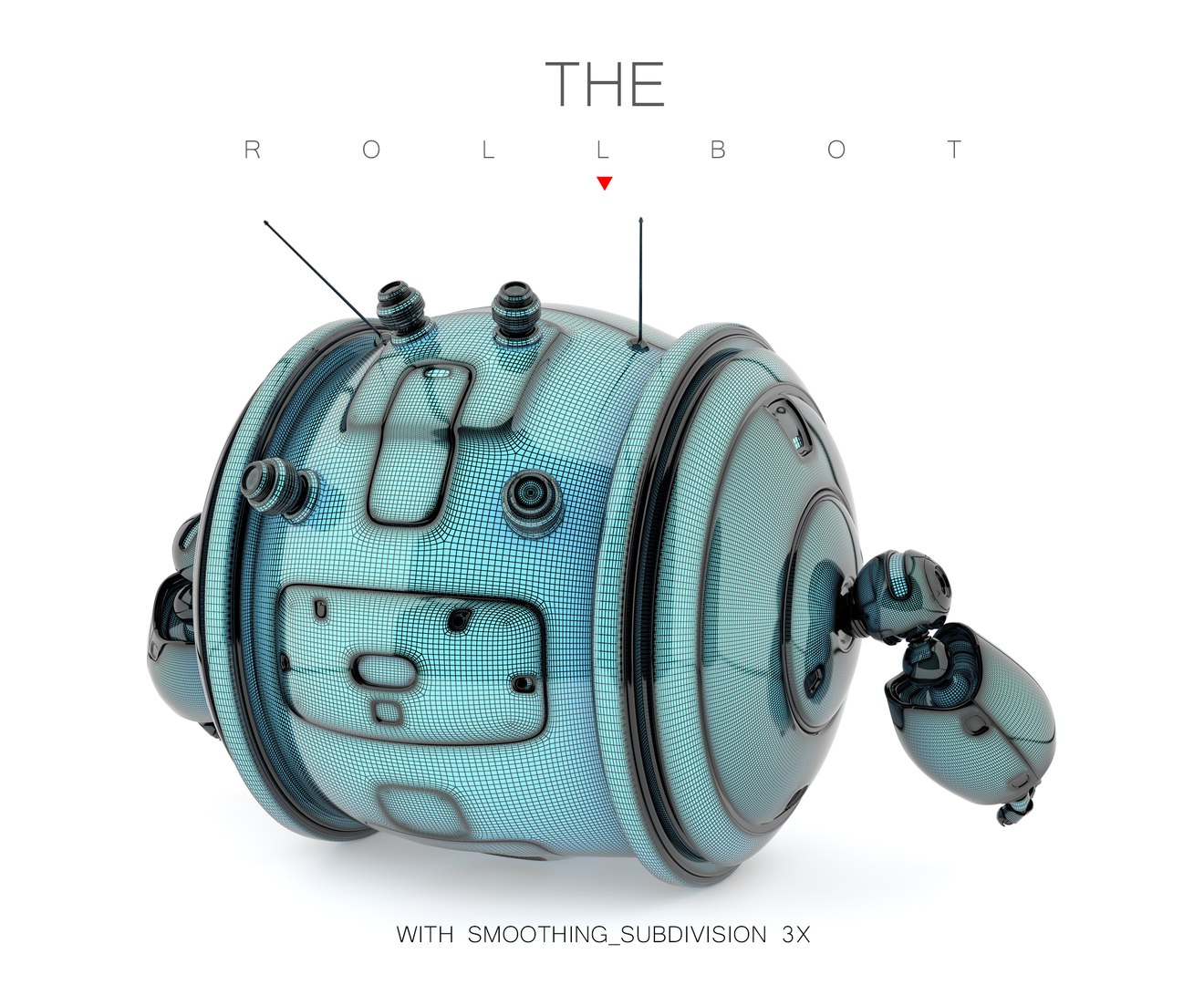 Cute Rolling Bot 3d Max