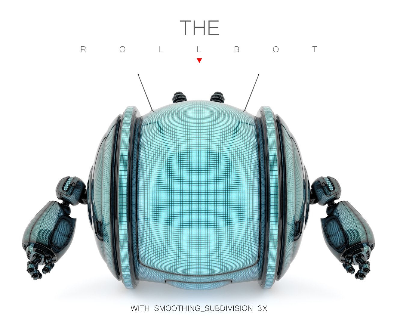 Cute Rolling Bot 3d Max