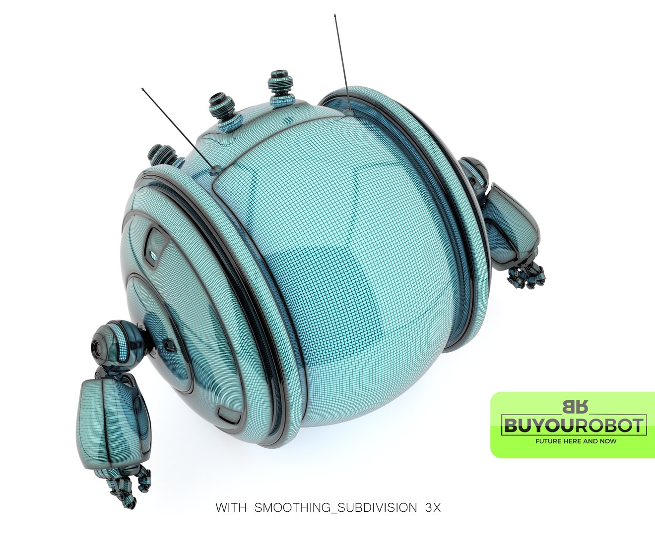 Cute Rolling Bot 3d Max