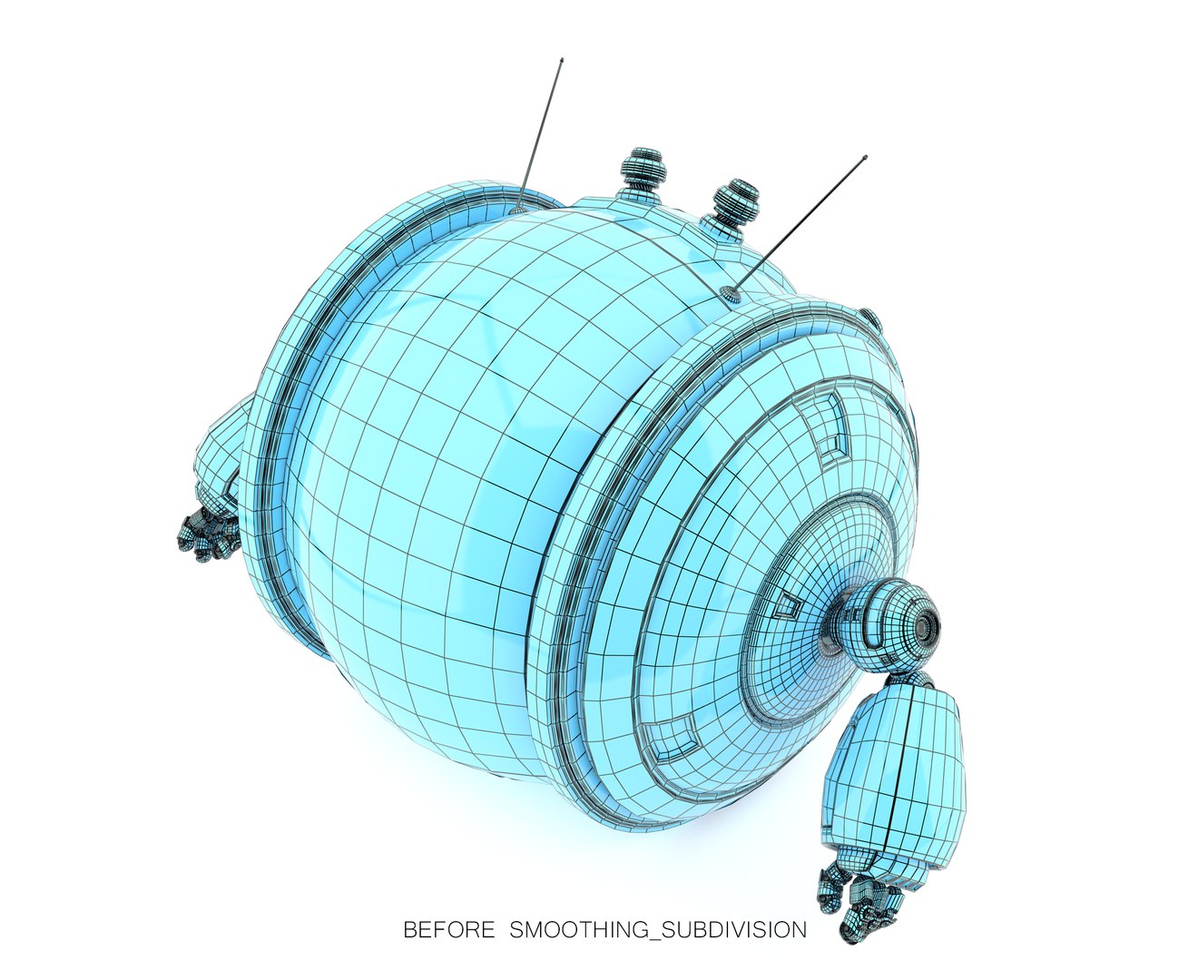Cute Rolling Bot 3d Max