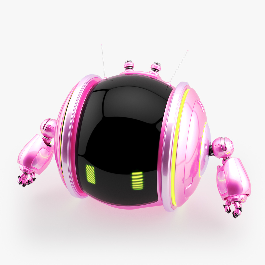 Cute Rolling Bot 3d Max