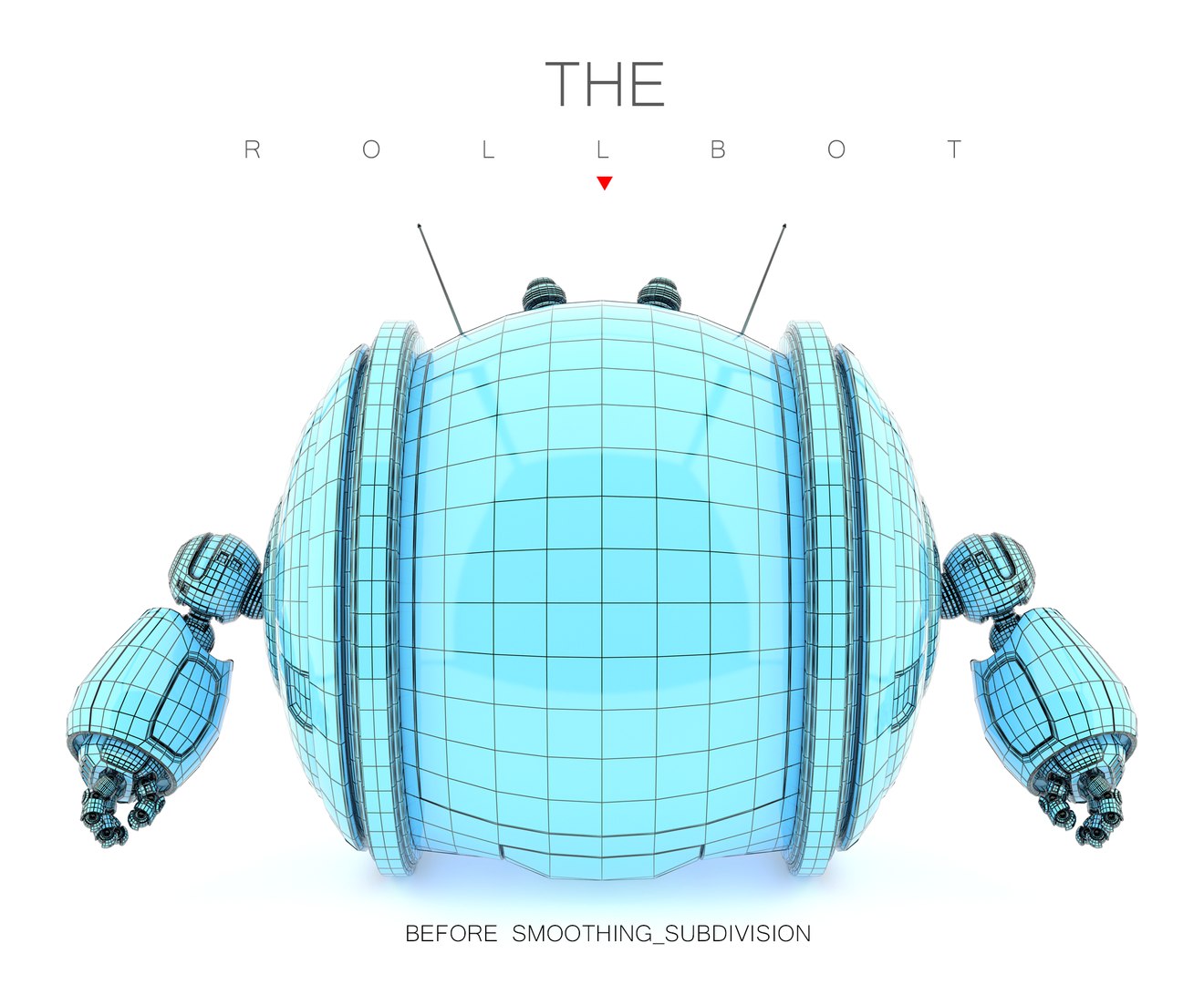 Cute Rolling Bot 3d Max