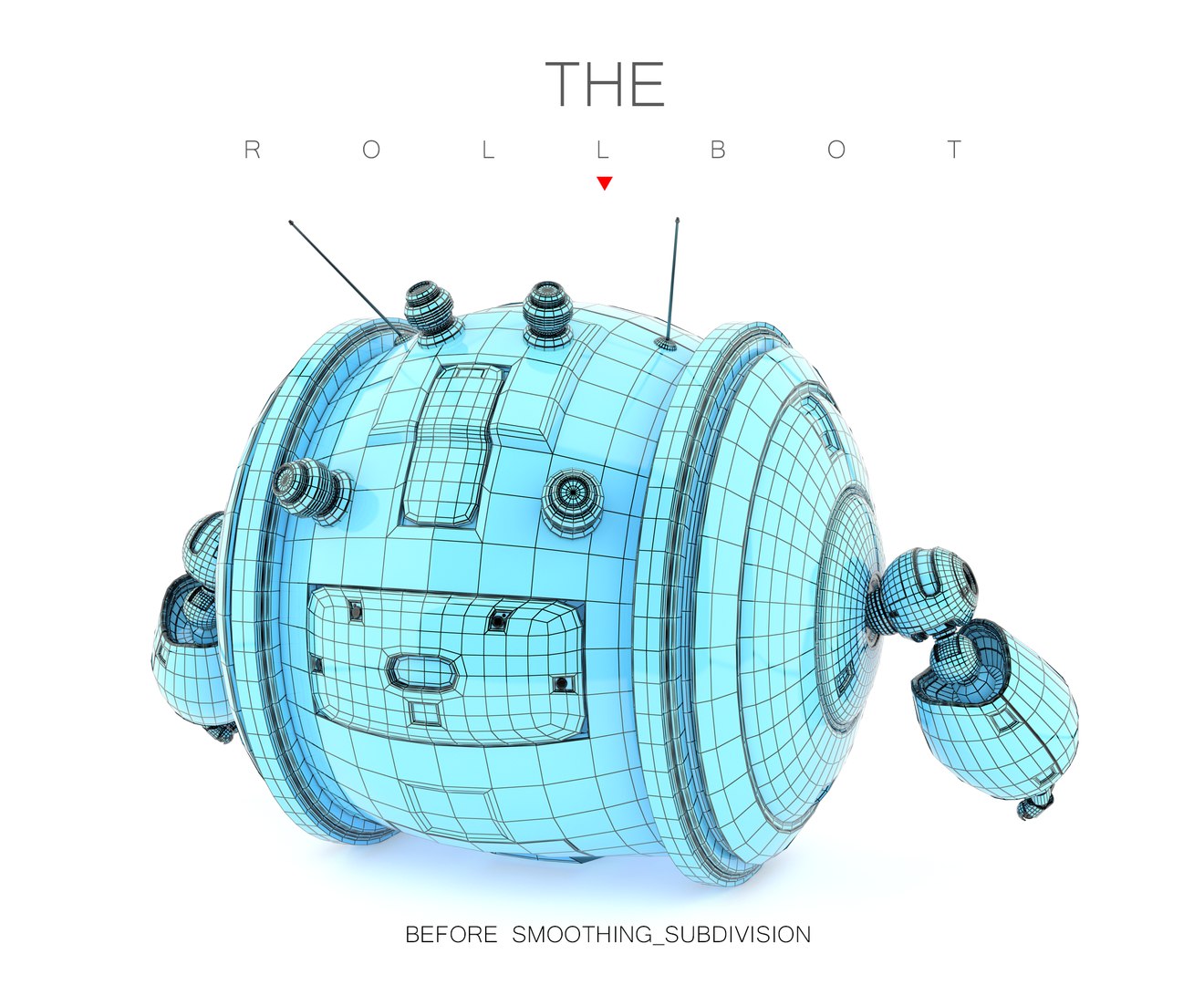 Cute Rolling Bot 3d Max