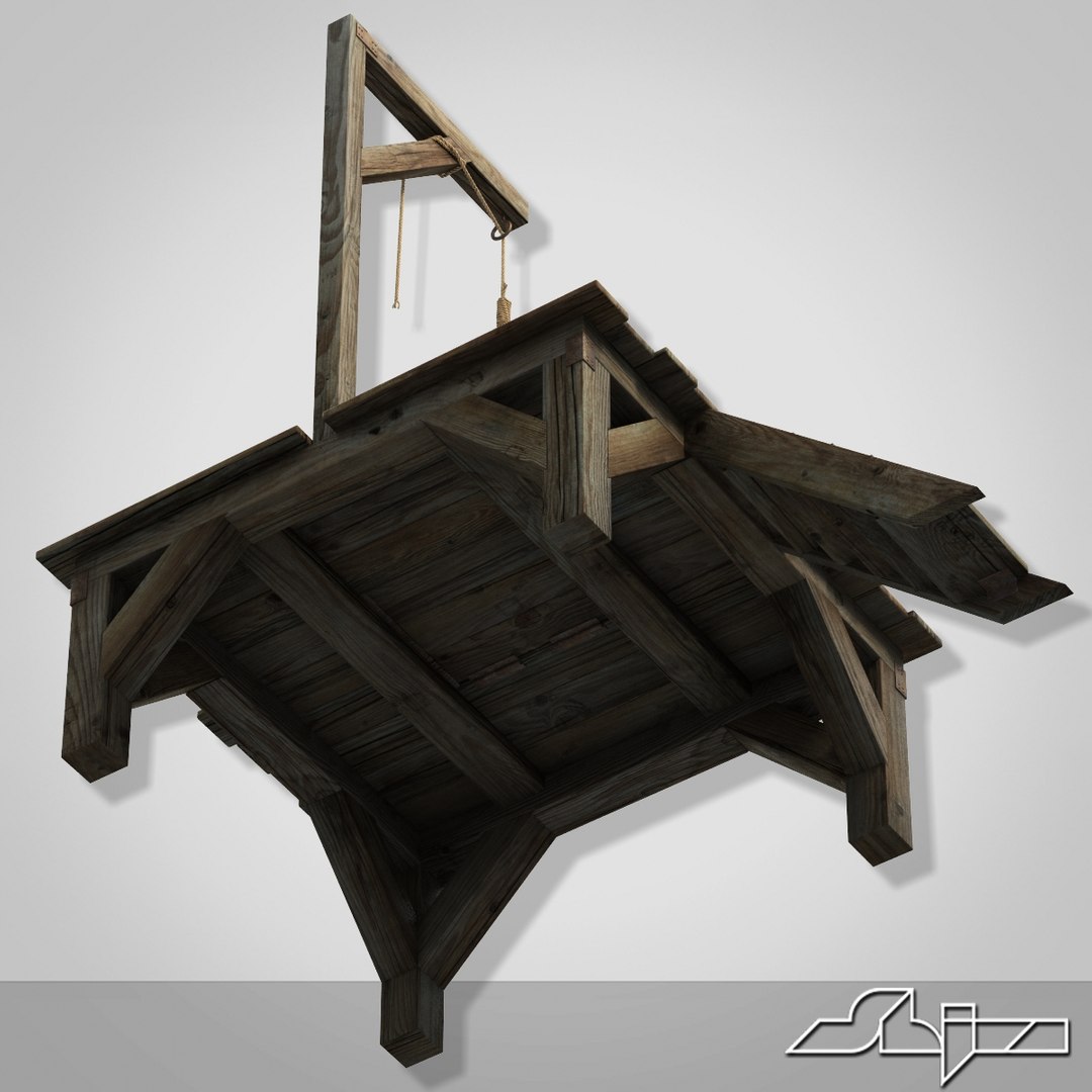 Gallows Scaffold Noose 3d Model