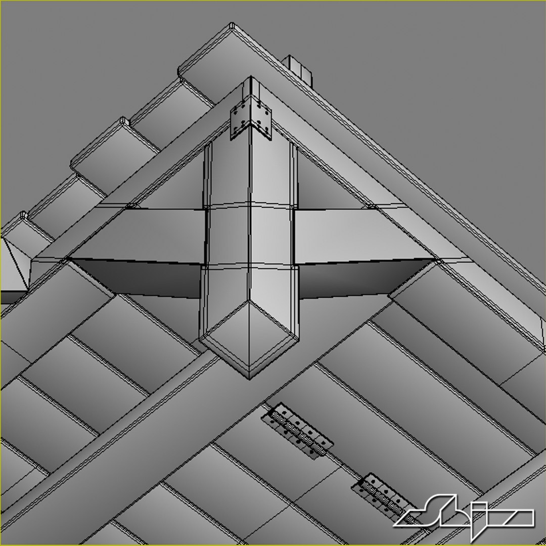 Gallows Scaffold Noose 3d Model