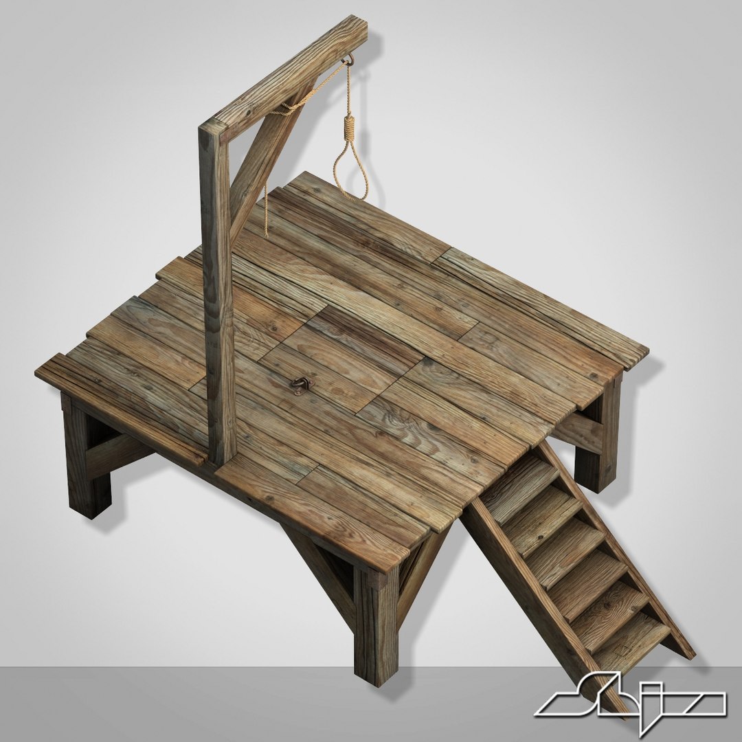 Gallows Scaffold Noose 3d Model