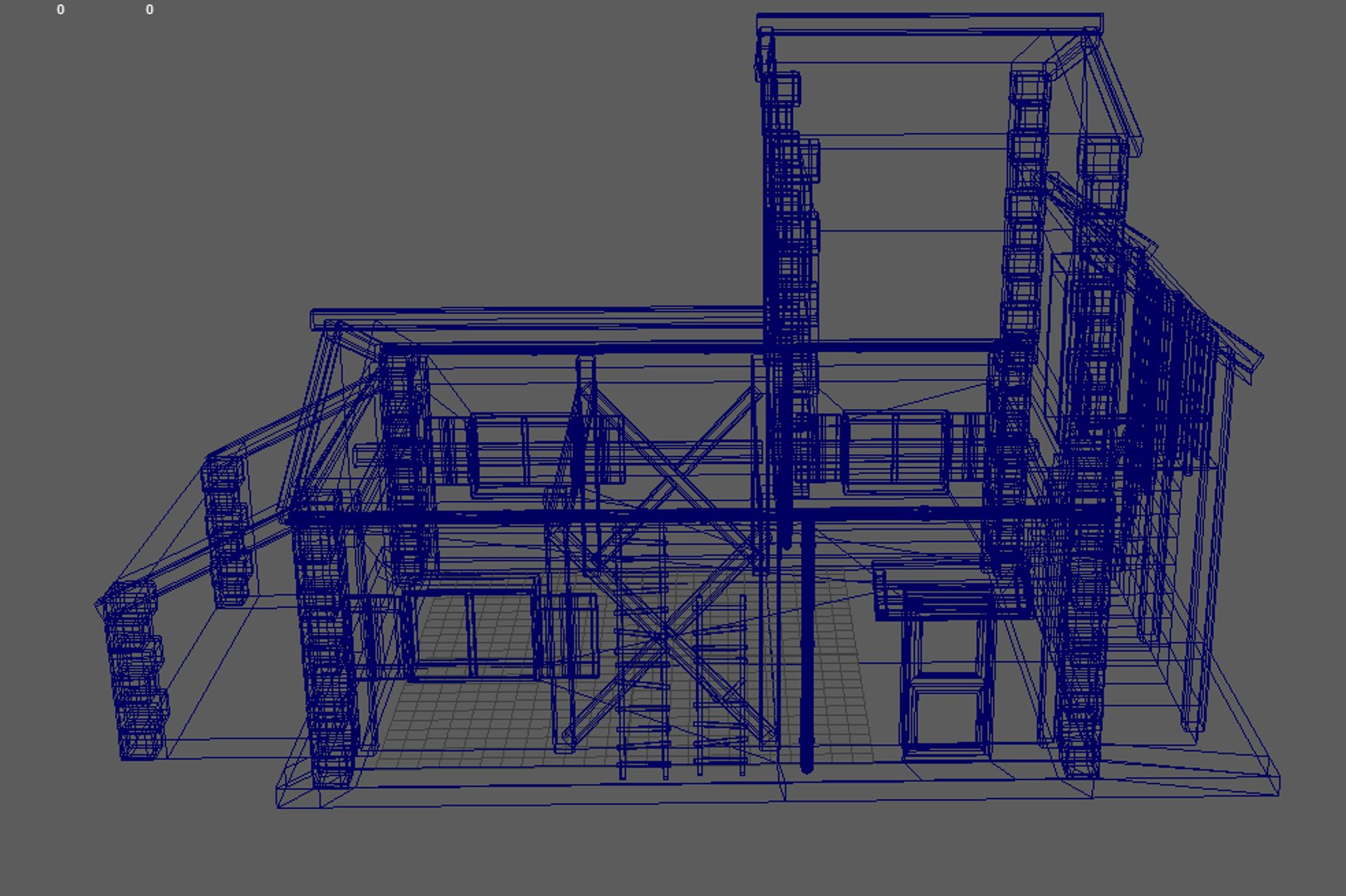 3d Polygons House Model