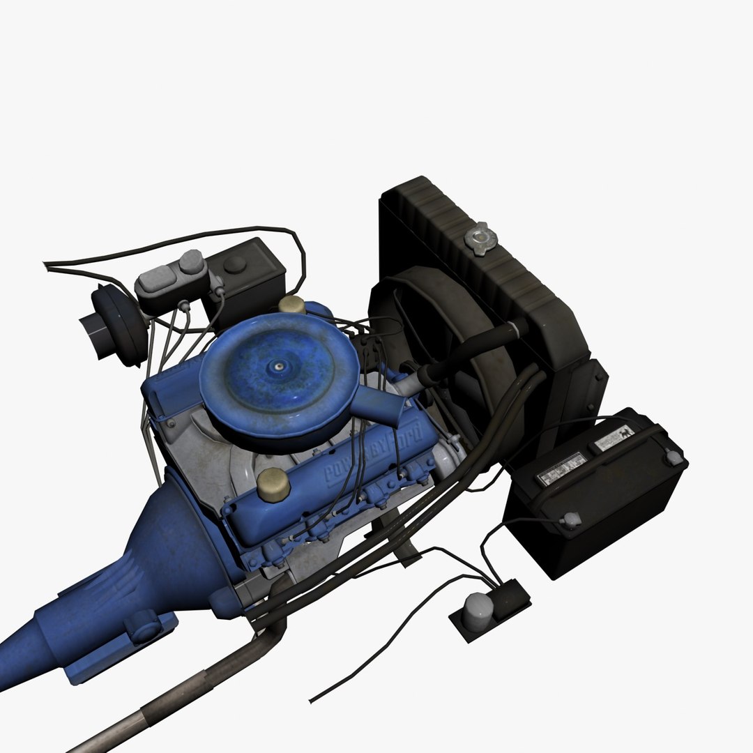 3D low-poly car engine | 1142929 | TurboSquid