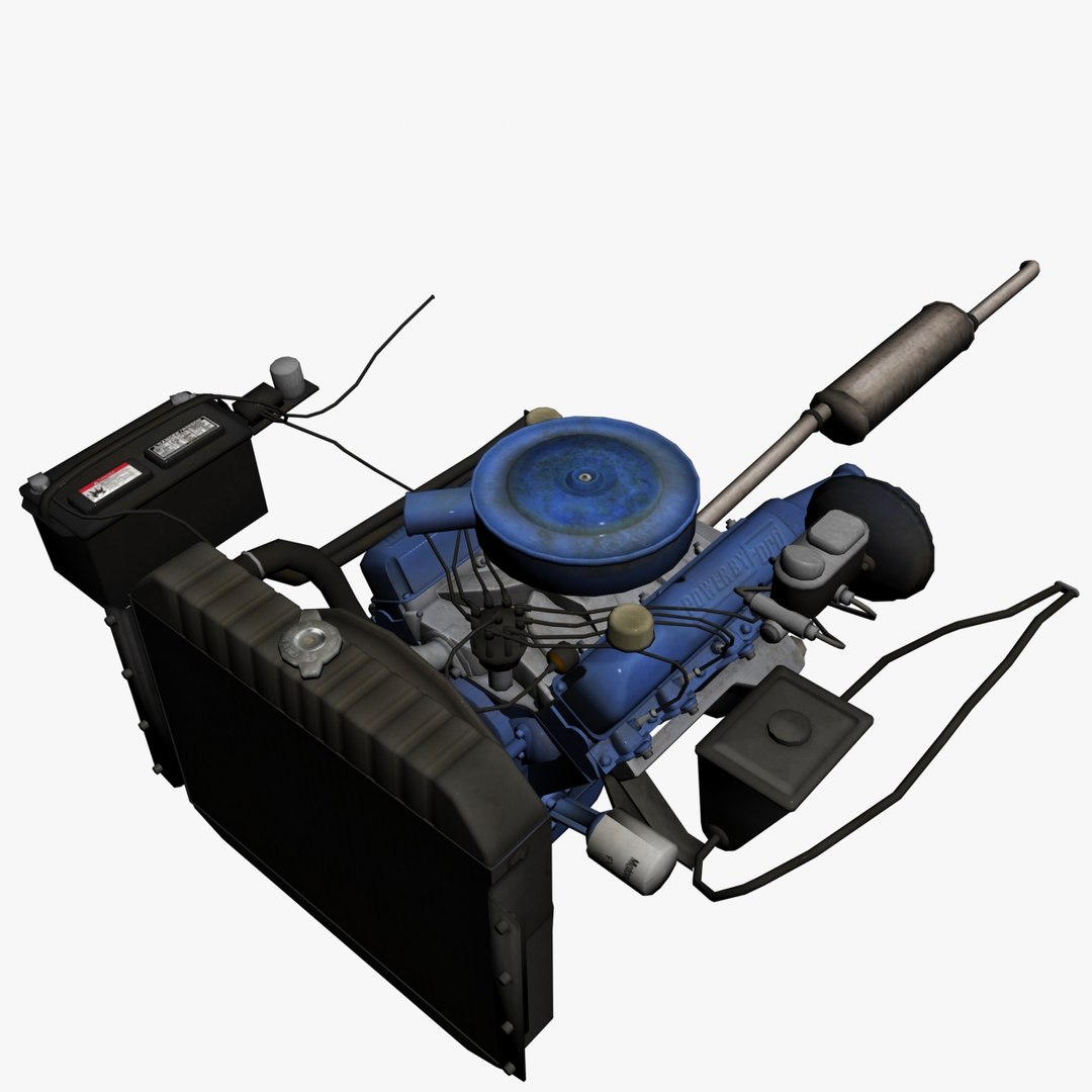 3D low-poly car engine | 1142929 | TurboSquid