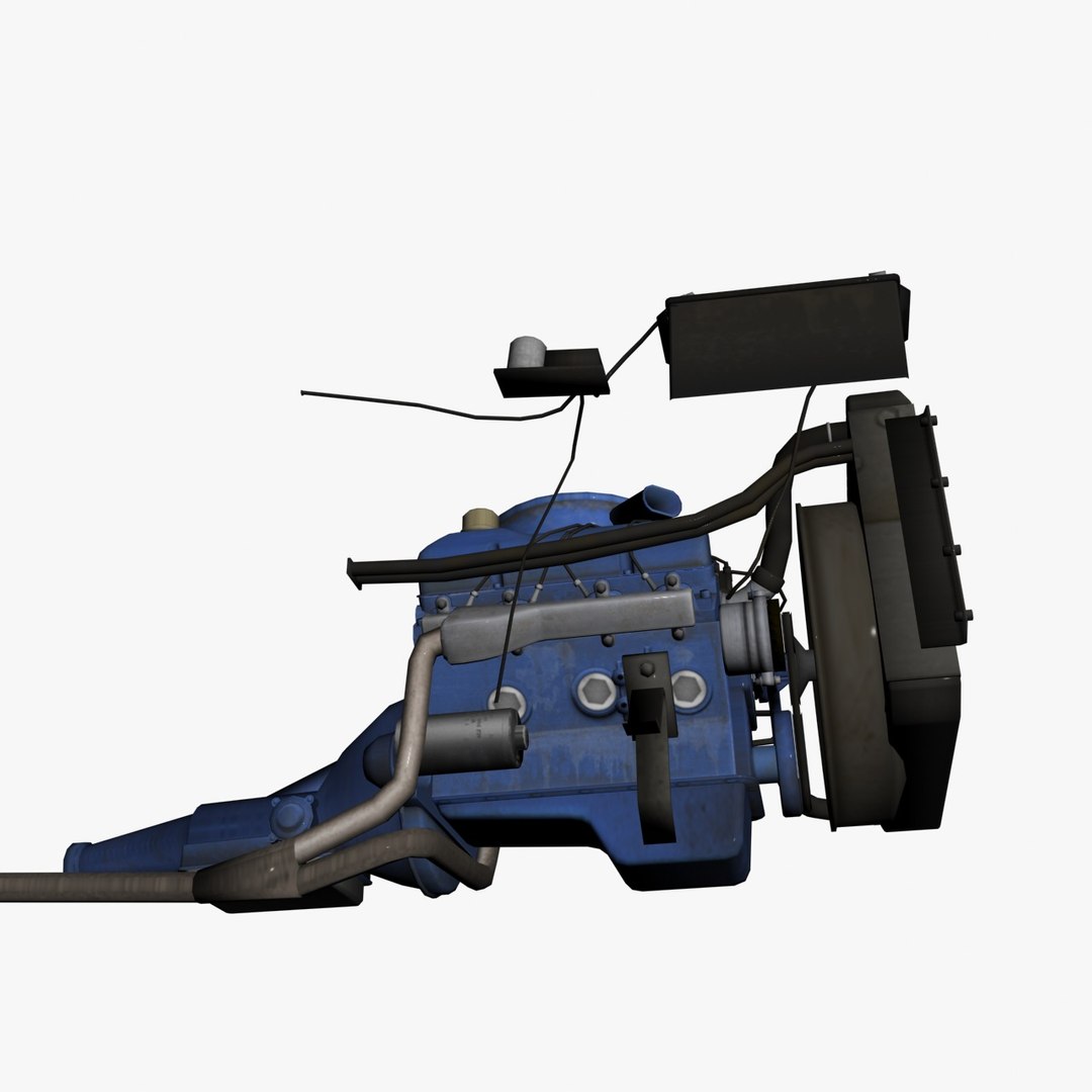 3D low-poly car engine | 1142929 | TurboSquid