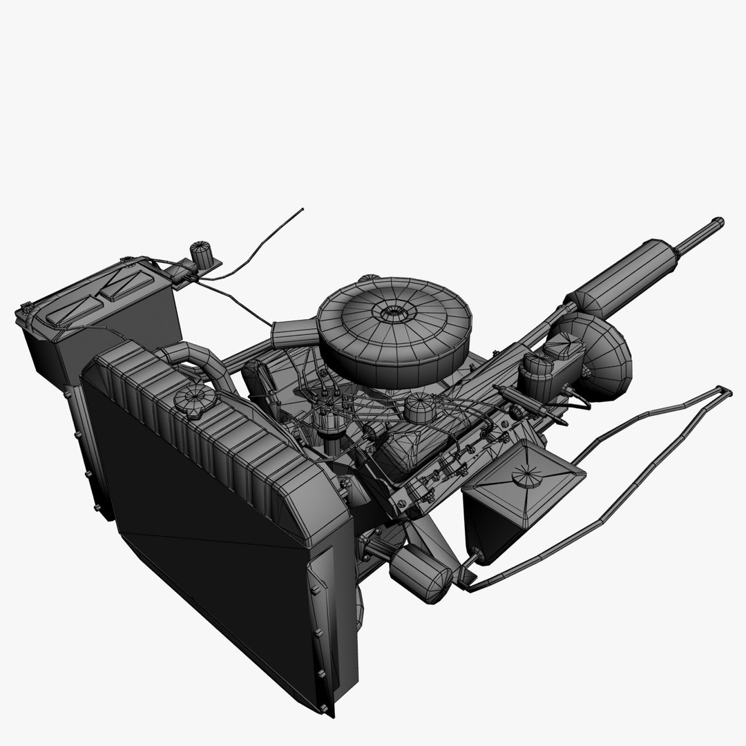3D low-poly car engine | 1142929 | TurboSquid