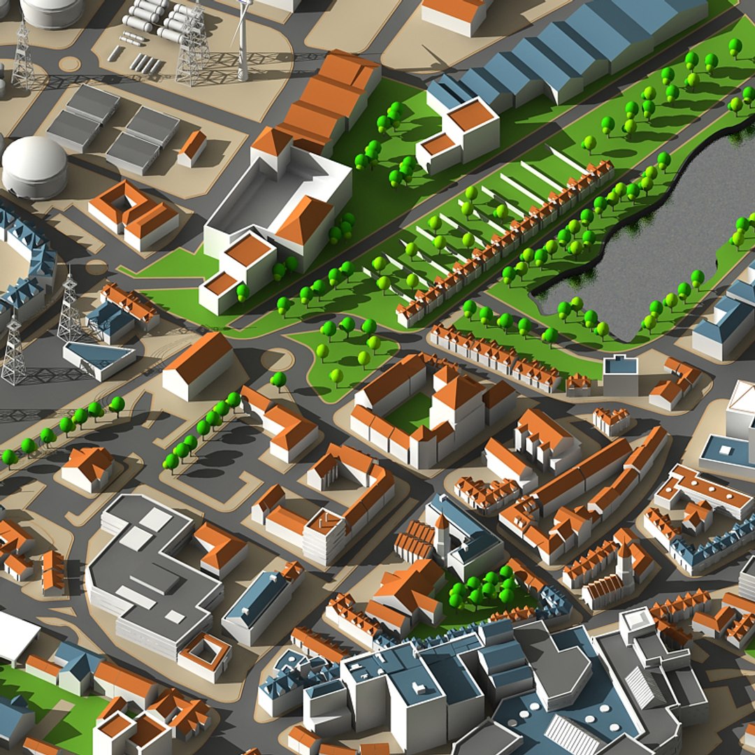 3d Model City Cityscape