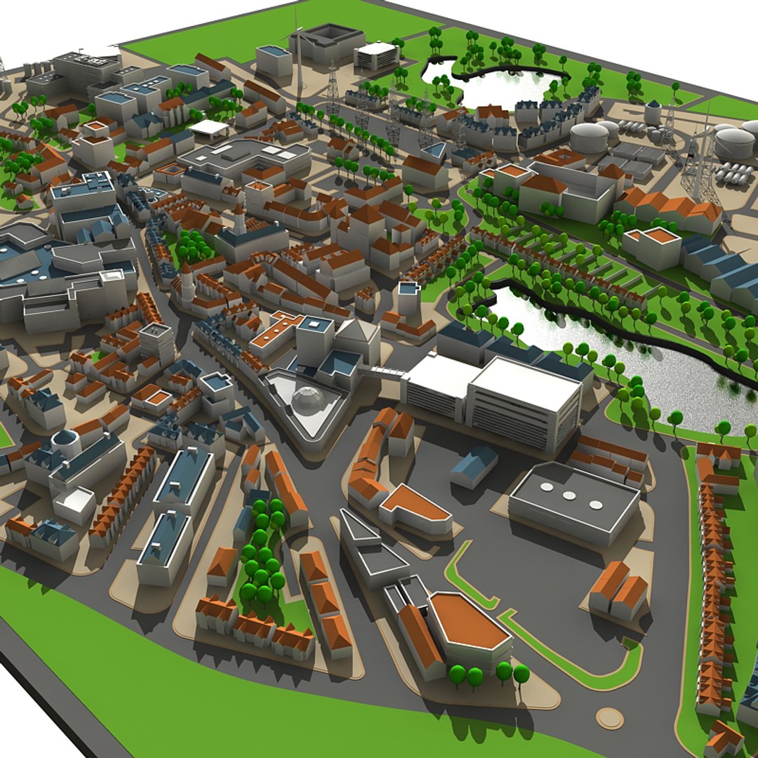 3d Model City Cityscape