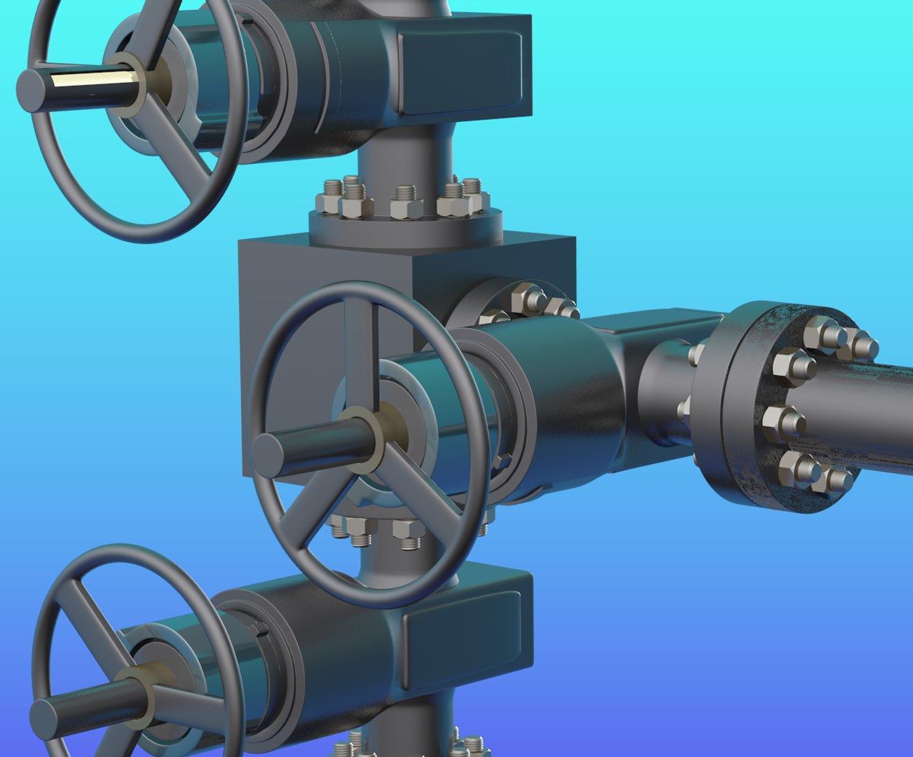 3d Model Oil Valves
