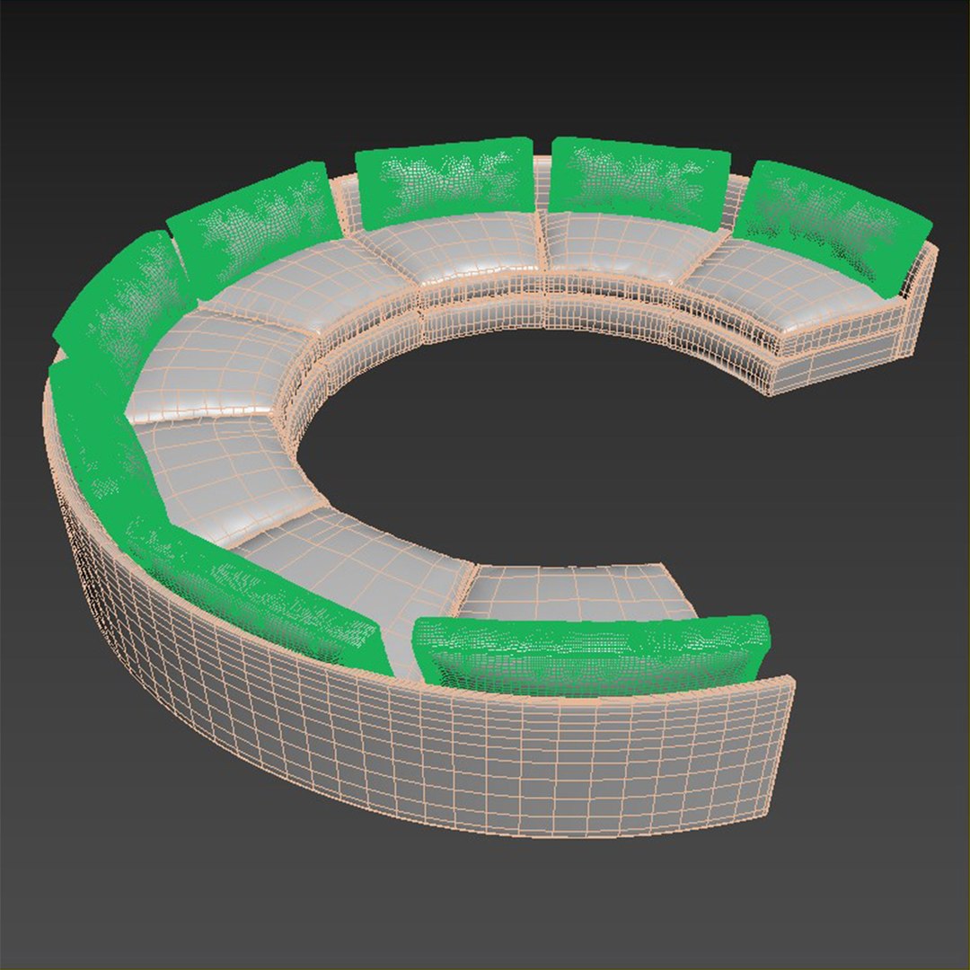 3D Sofa Circular Party Model - TurboSquid 1454822