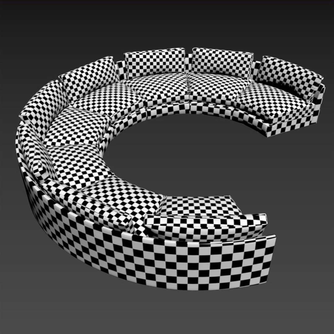3D Sofa Circular Party Model - TurboSquid 1454822