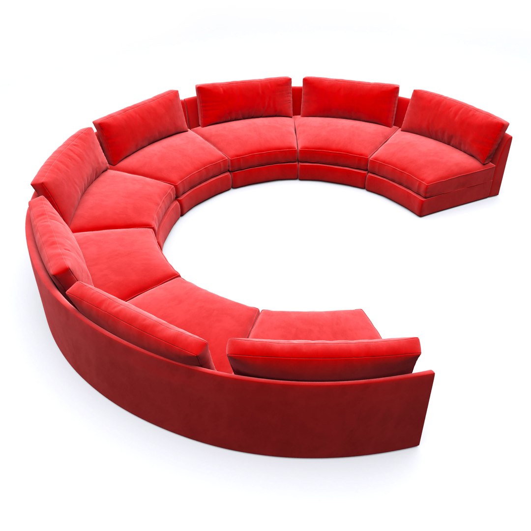 3D Sofa Circular Party Model - TurboSquid 1454822
