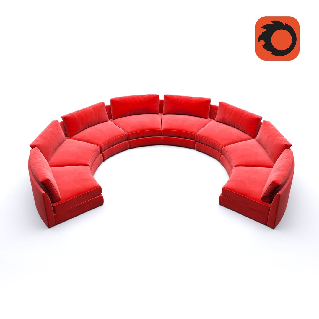 3D Sofa Circular Party Model - TurboSquid 1454822
