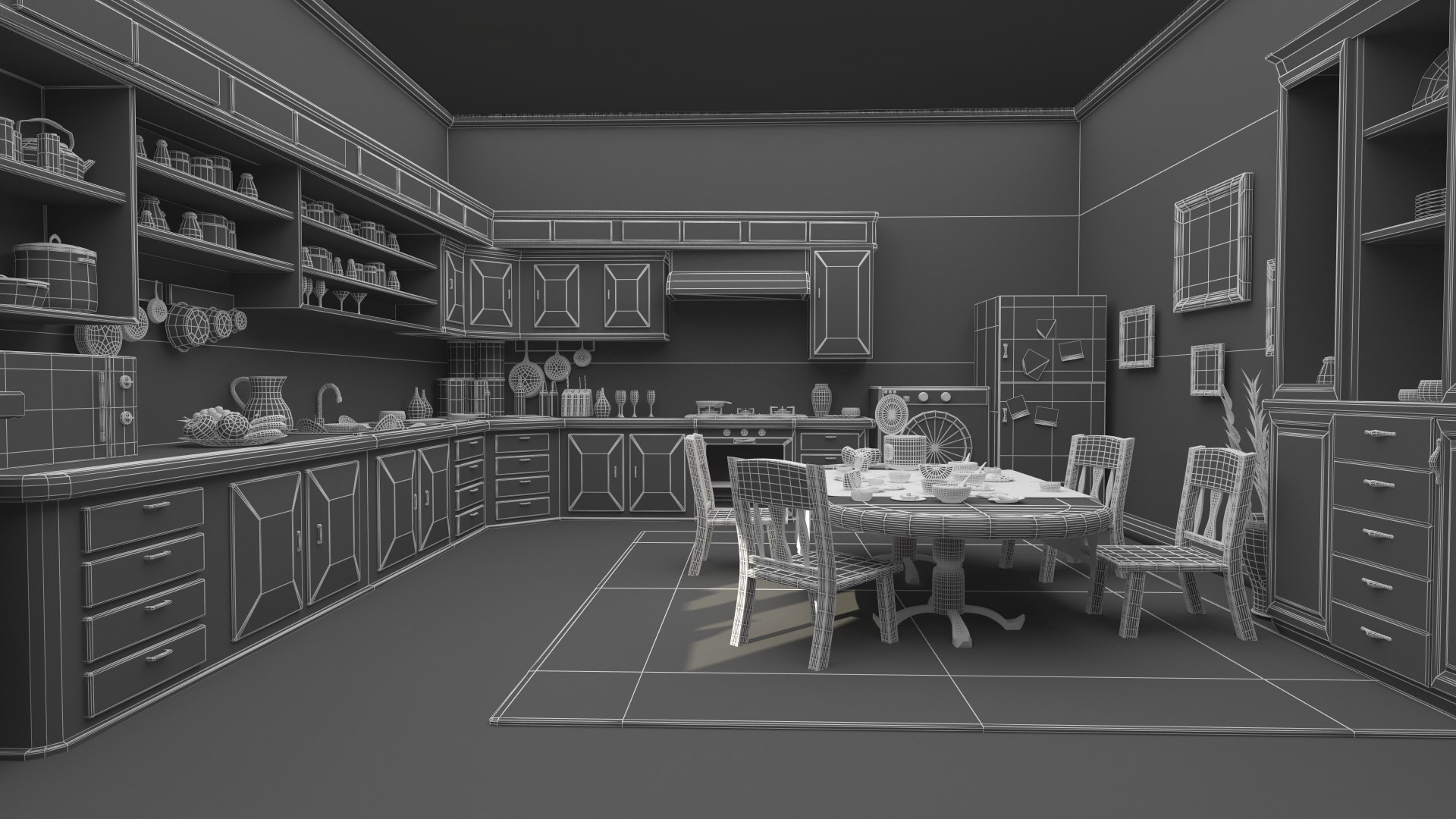 3D Kitchen Cartoon - Asset - TurboSquid 1386955