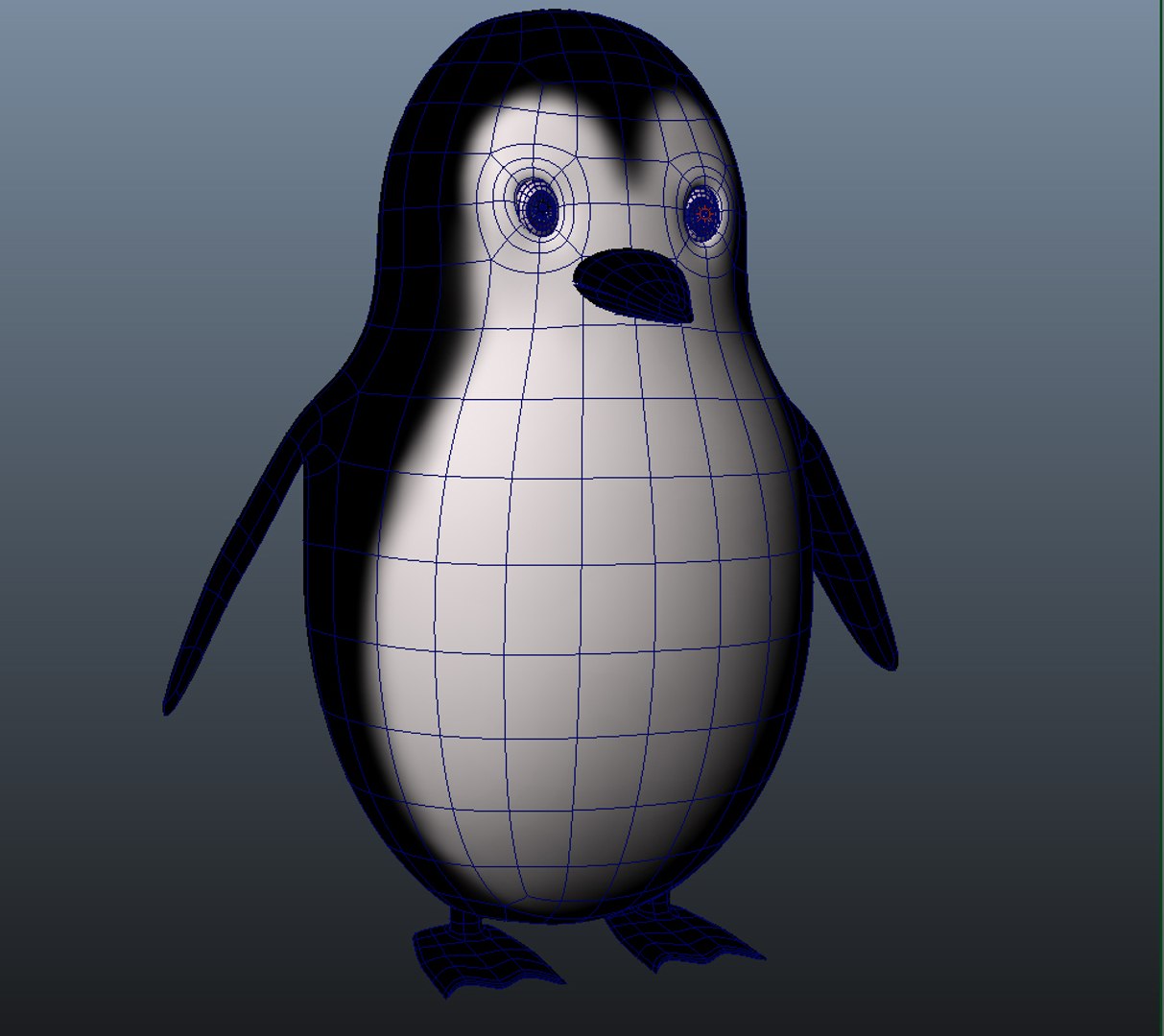 3d model of cute penguin